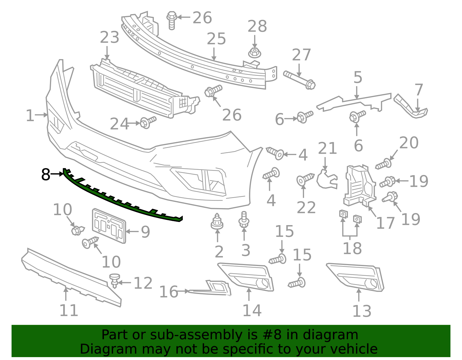 71111-THR-A01 - Dam Front Bumper Air - 2018-2020 Honda Odyssey ...