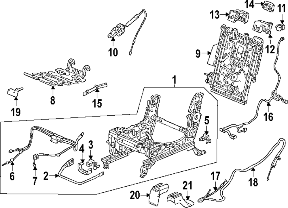 81310-T90-A01 - 2023-2025 Honda Pilot - Seat Adjuster | Honda Parts Cheap