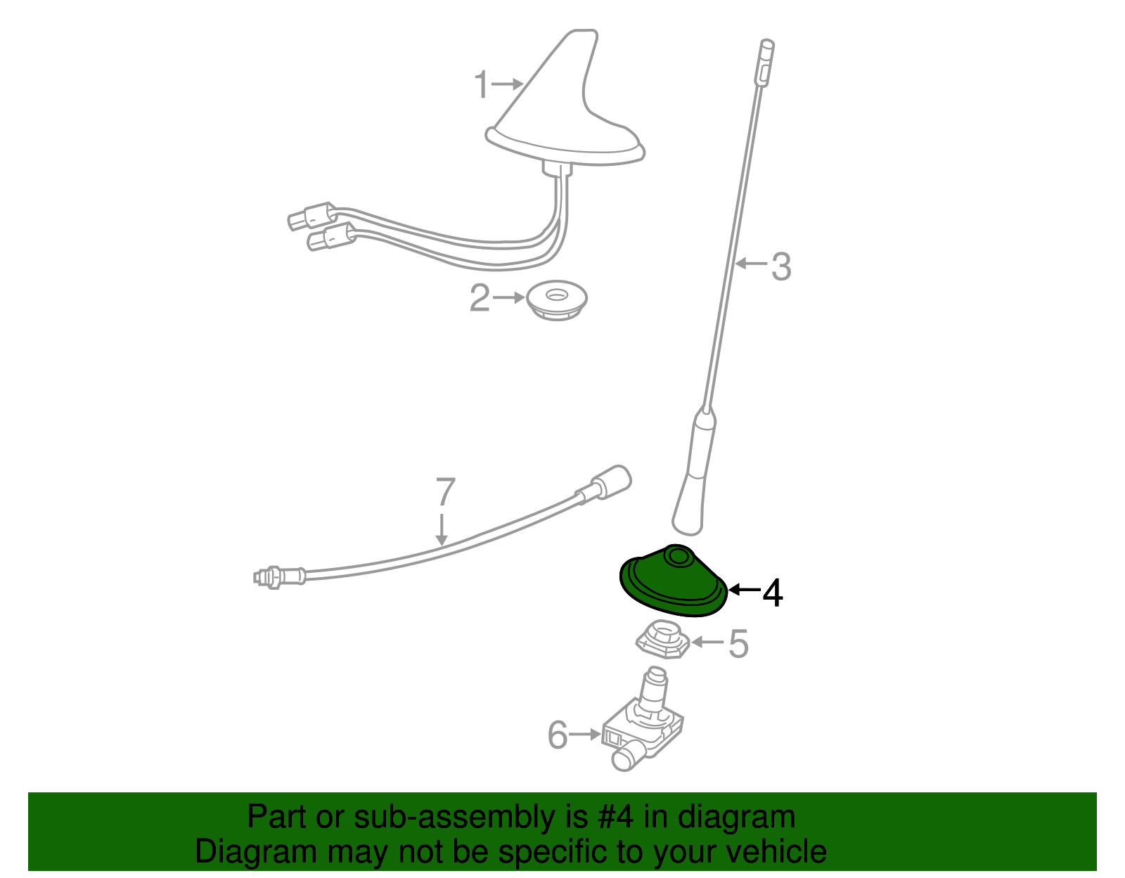 Genuine Antenna Cover for 2003-2011 Saab 9-3 | Part# 12833658 | Over 30 ...