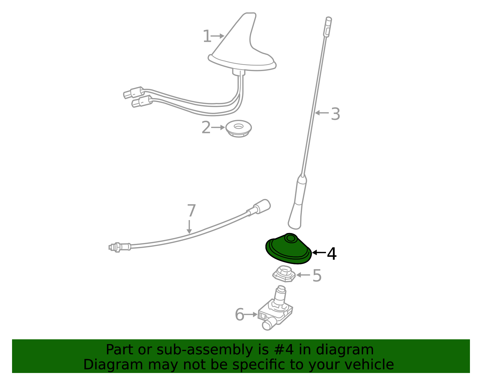 Genuine Antenna Cover for 12833658 | Over 30% Off All Genuine Saab ...
