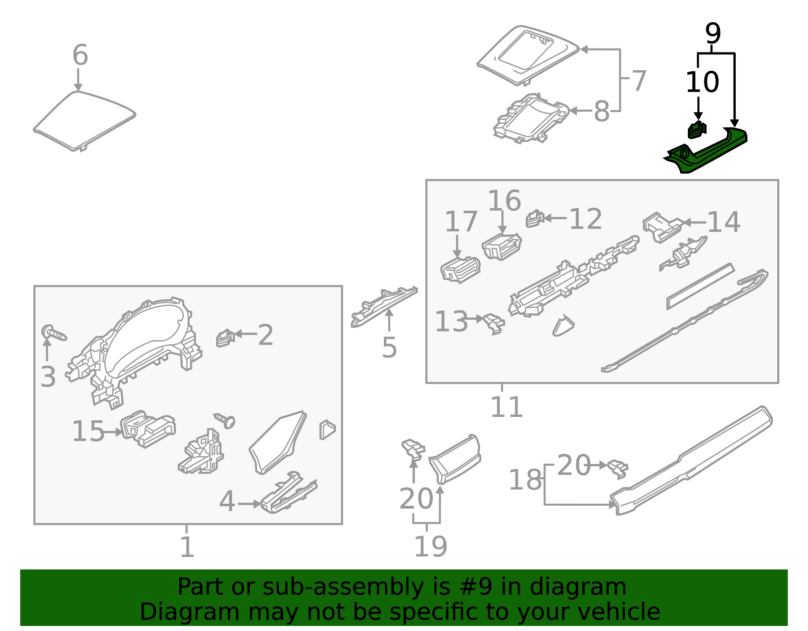Mazda Instrument Panel Bezel - Dashboard Frame Trim - Part #GRF5-55 ...