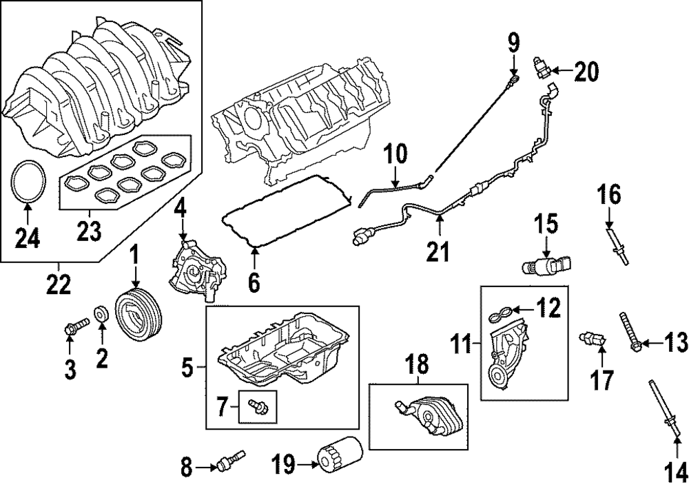 2022-2025 Ford F-150 Pan Assembly Engine Oil ML3Z-6675-L | TascaParts.com