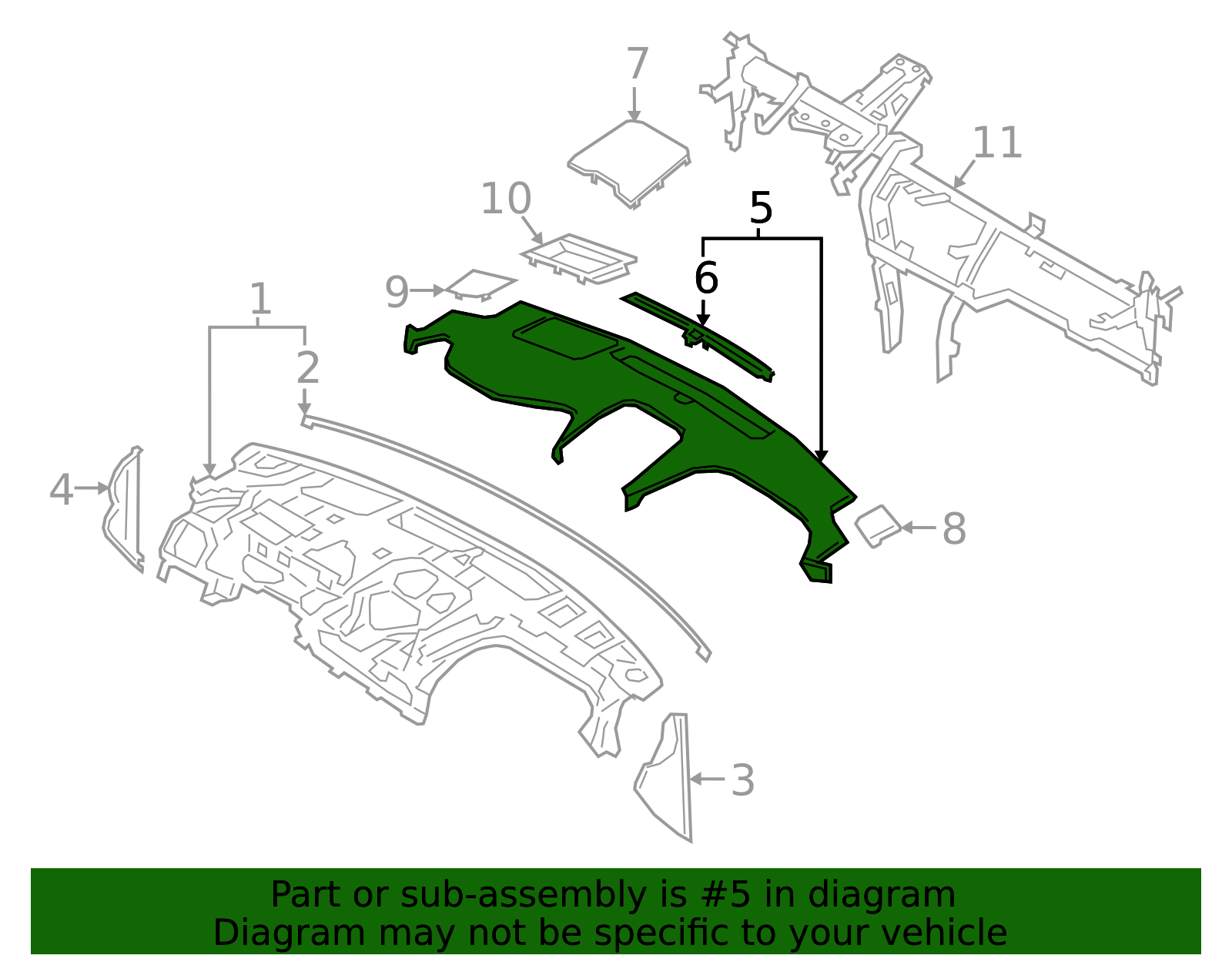 Hyundai - 84770-S2000-NNB - Upper Pad - 2019-2023 Hyundai Santa Fe ...
