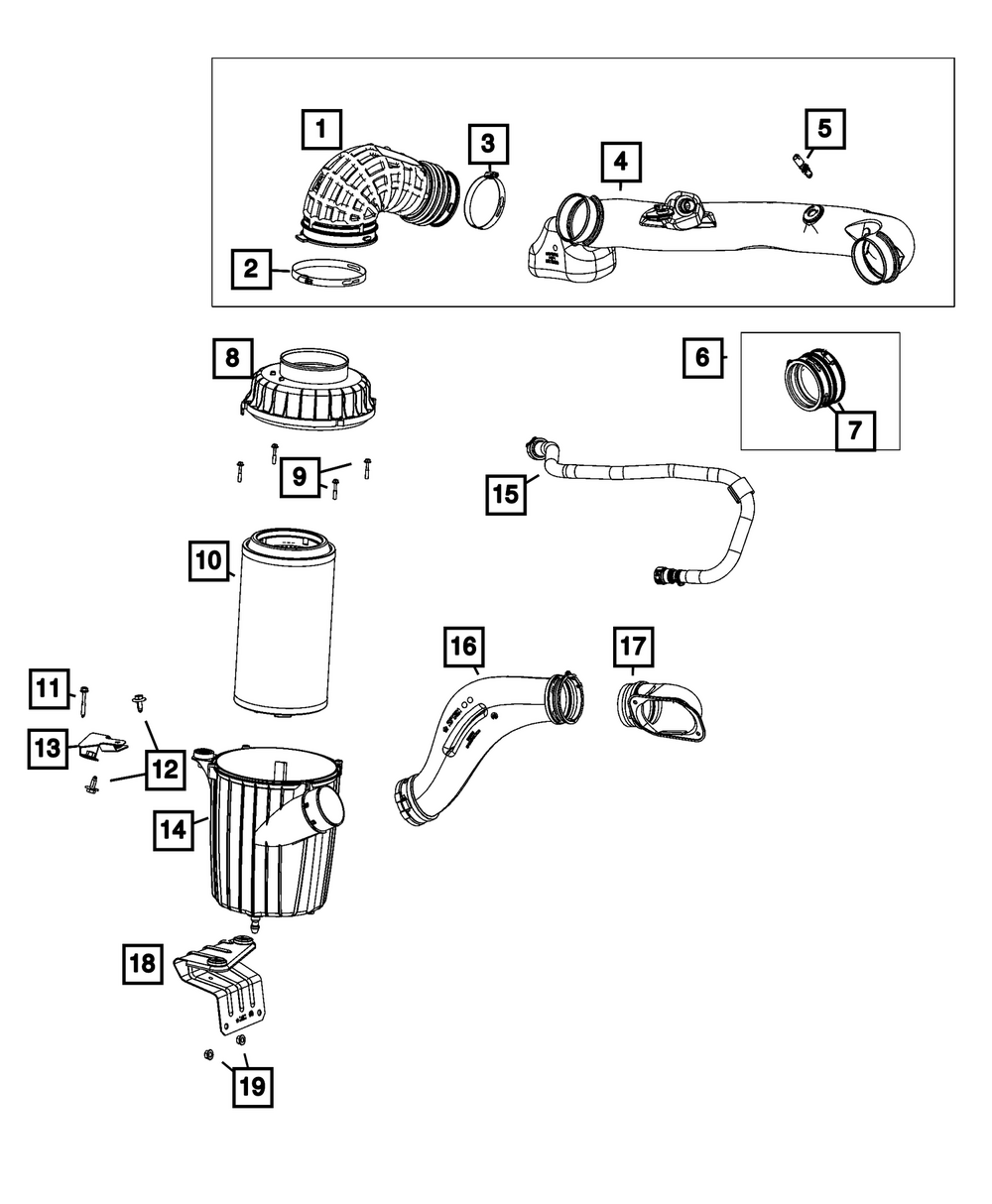 68195002AA - Air Cleaner Body 2014-2022 Ram | Mopar Factory Parts