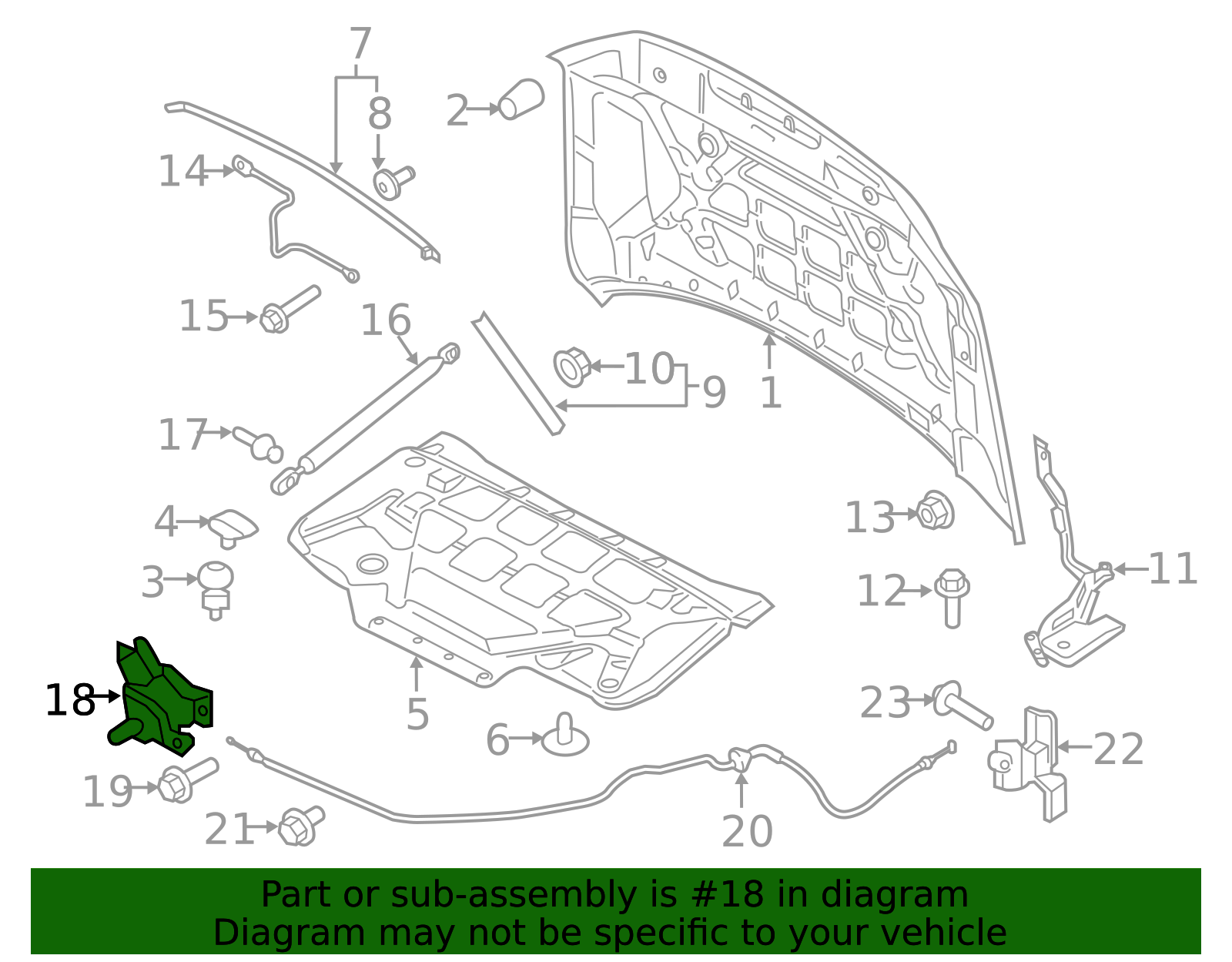 FL3Z-16700-B - Hood Latch - 2015-2020 Ford F-150 | Lasco Auto Parts