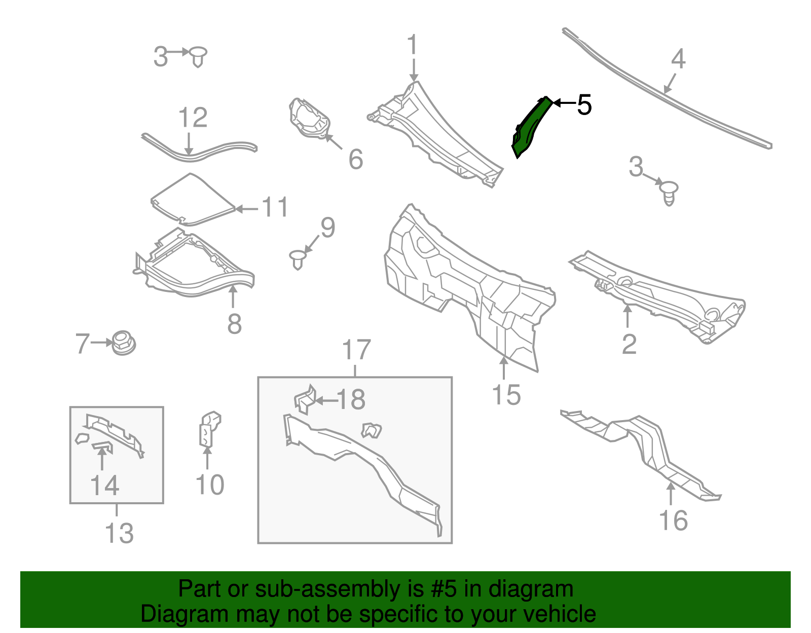 2007-2015 Infiniti Filler Cover 66894-JK60A | Infiniti of Orland Park