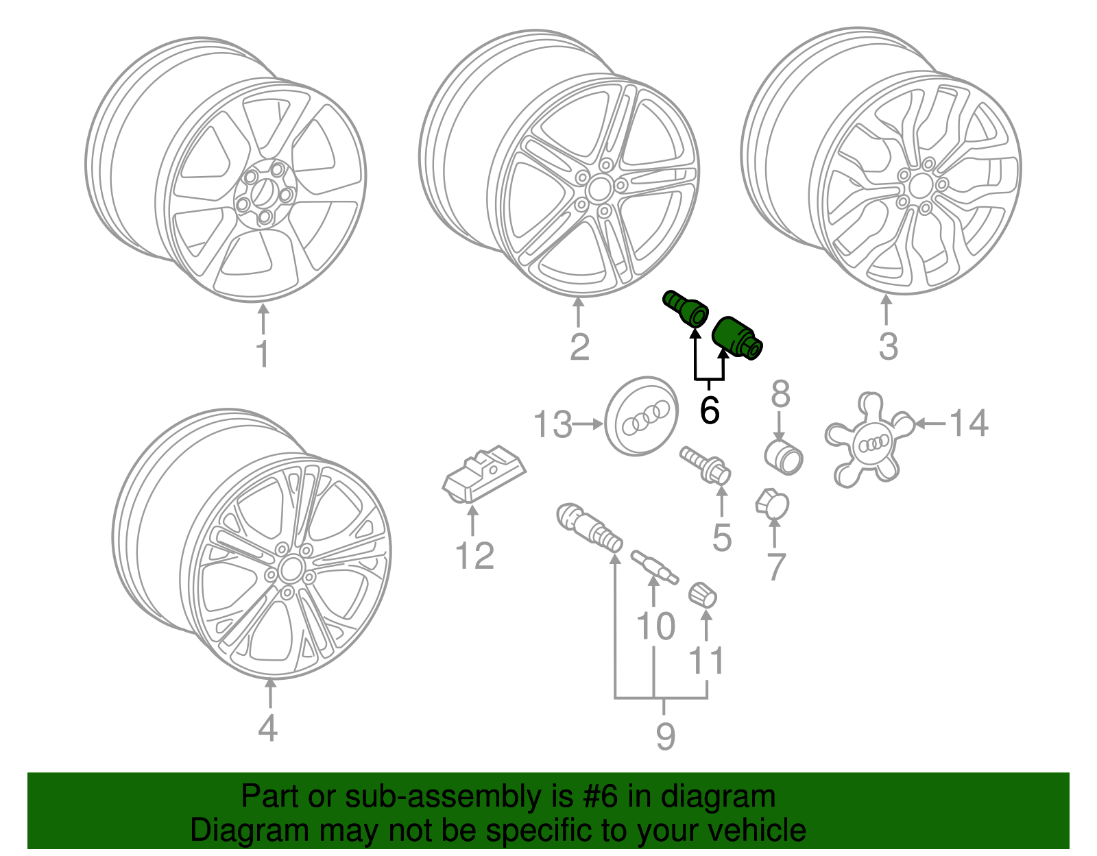 4F0-698-139-B-813 - Wheel Bolt 2013-2015 Audi | European OEM Parts Direct