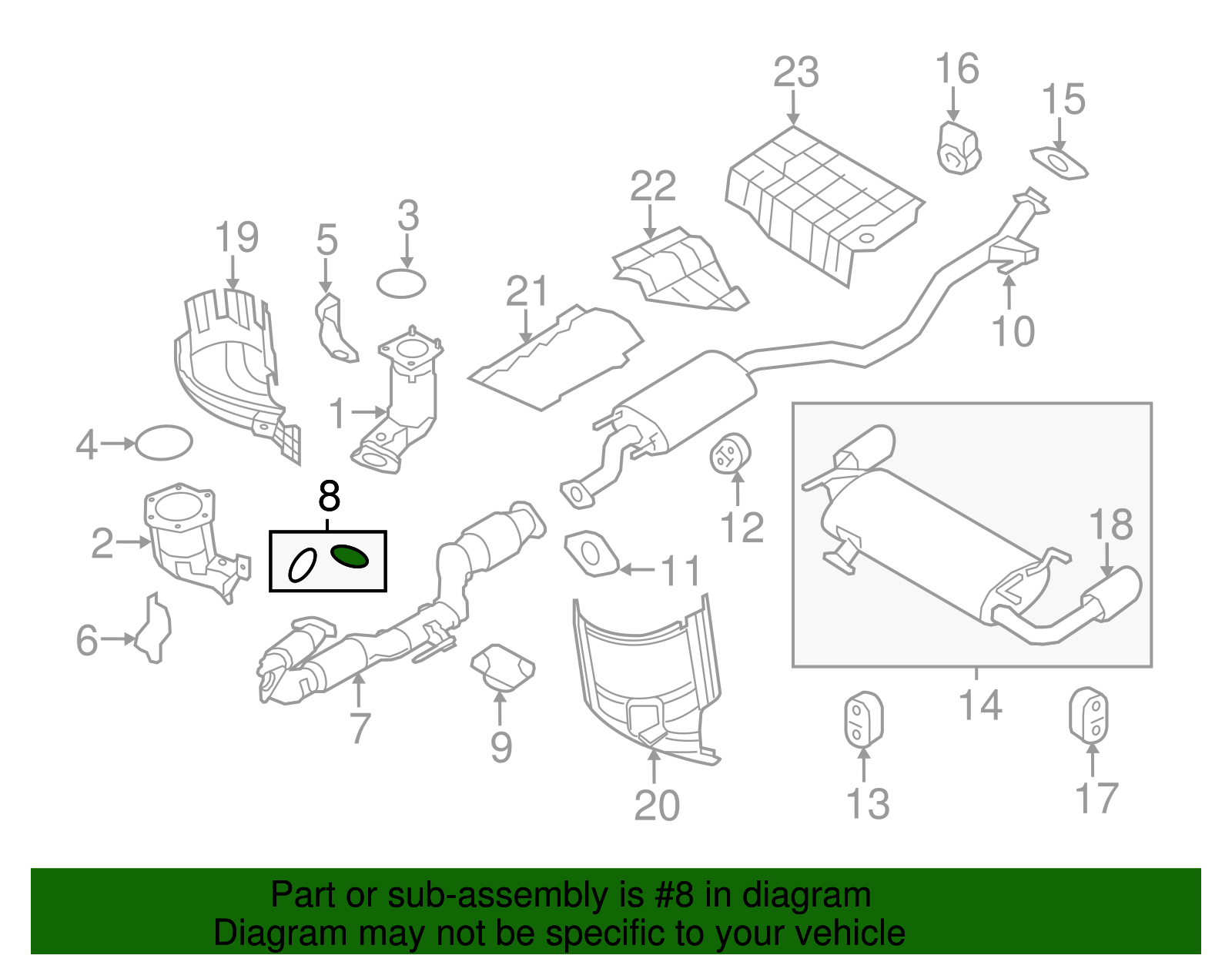 1991-2017 Nissan Exhaust Pipe To Manifold Gasket 20691-51E01 ...