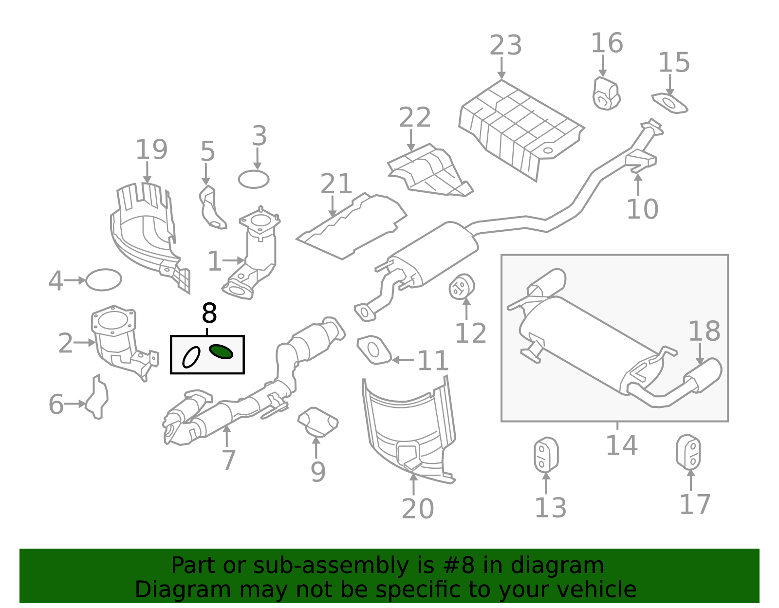 Exhaust Pipe To Manifold Gasket 20691-51E01 | Riverside Nissan