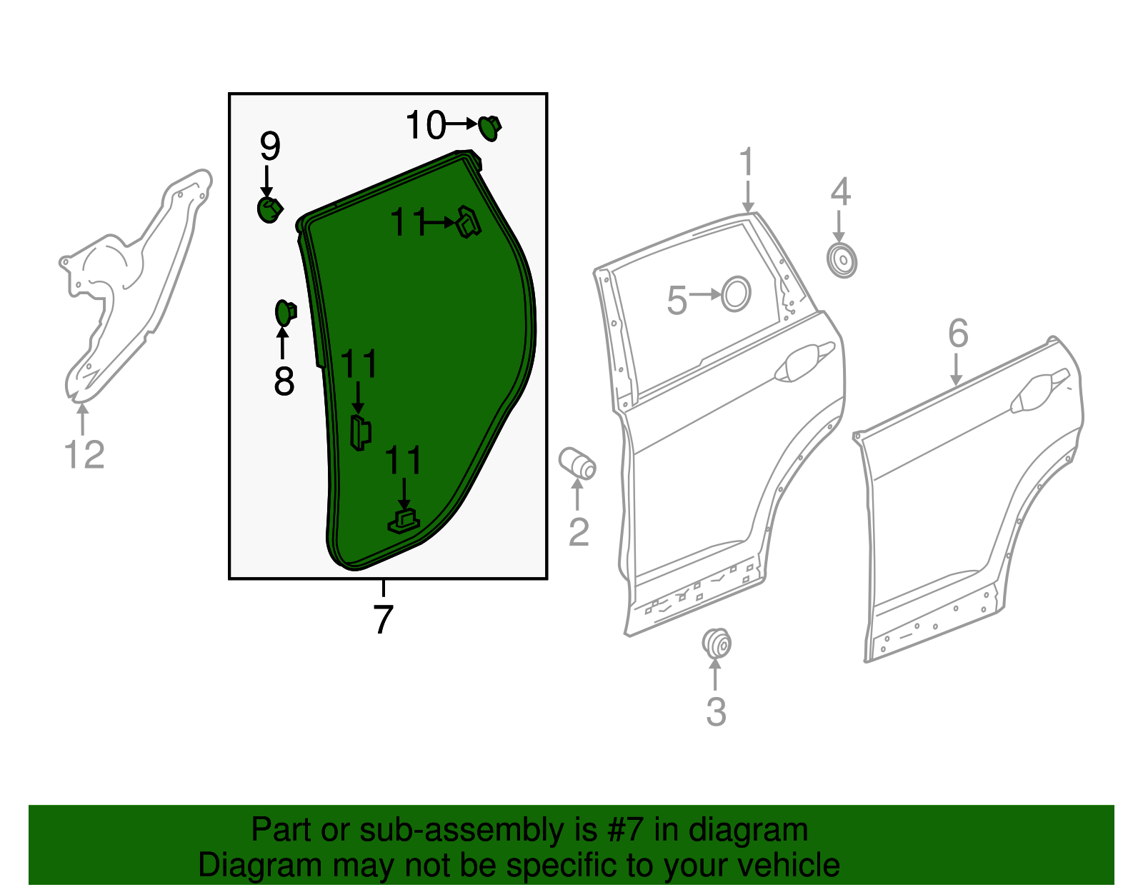 72810-TLA-A01 - Door Weather-Strip 2017-2022 Honda CR-V | Honda Parts ...