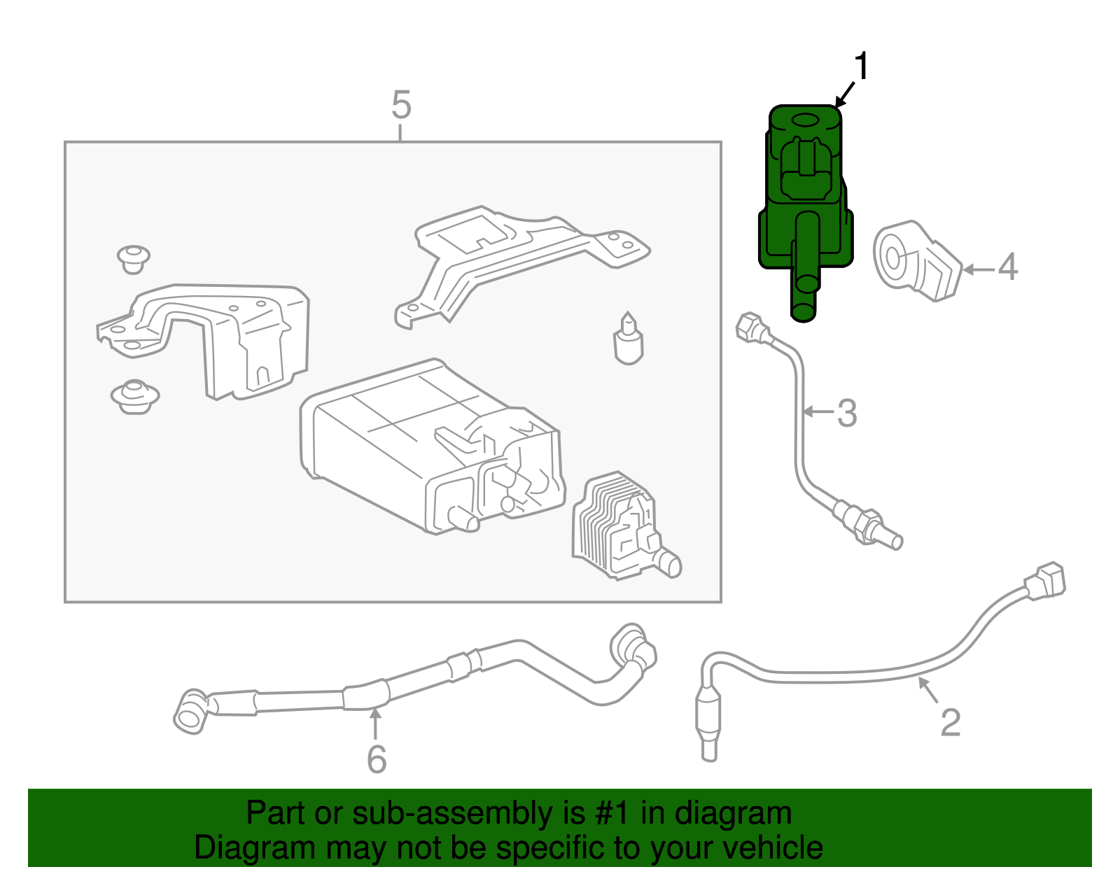 2009-2017 Toyota Valve Assembly, Vacuum Switching, No. 1 25860-0V040 ...