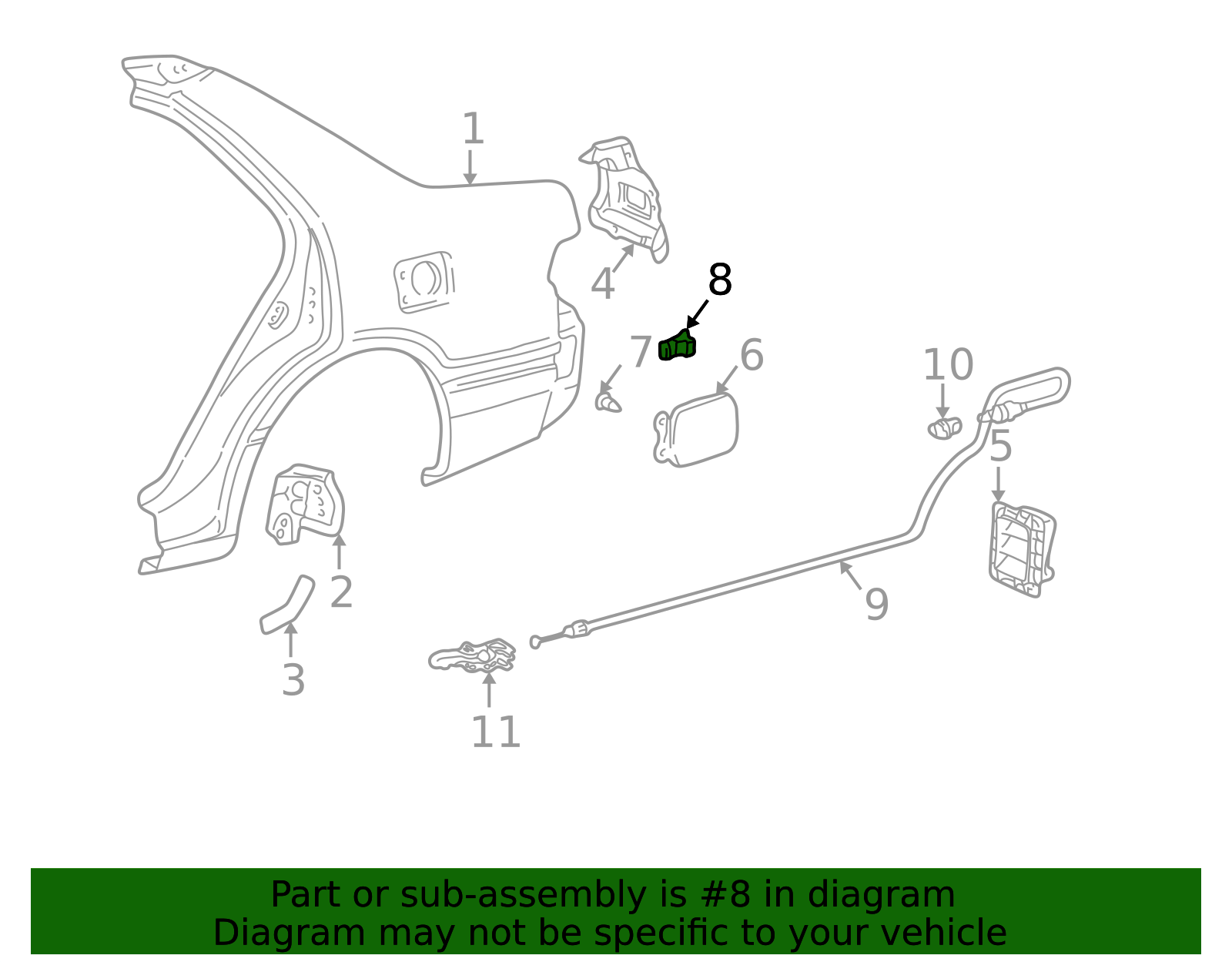 Fuel Door Spring 77360-53010 | OEM Parts Online