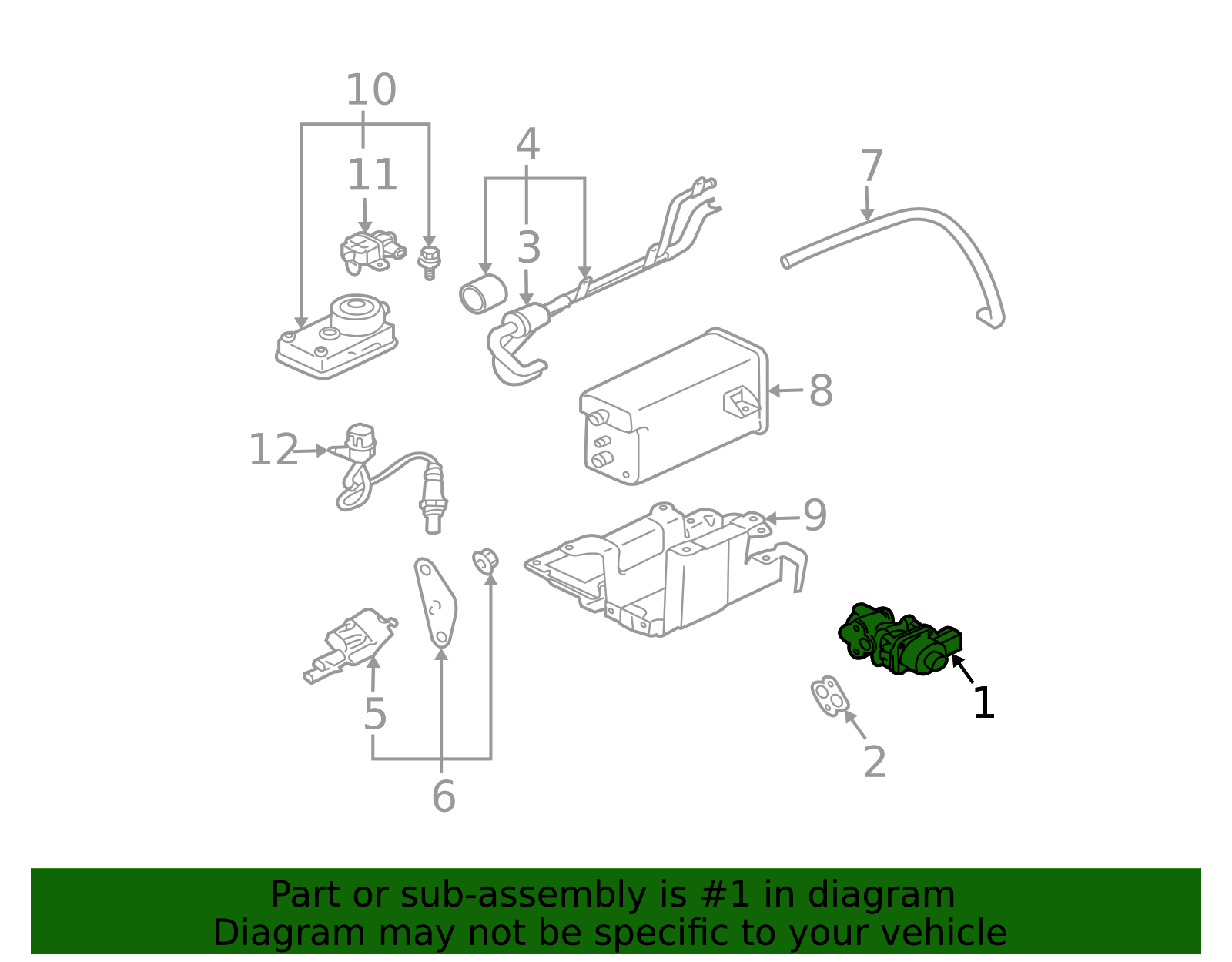 2004-2012 Mitsubishi Egr Valve MR578913 | Mitsubishi Parts Warehouse ...