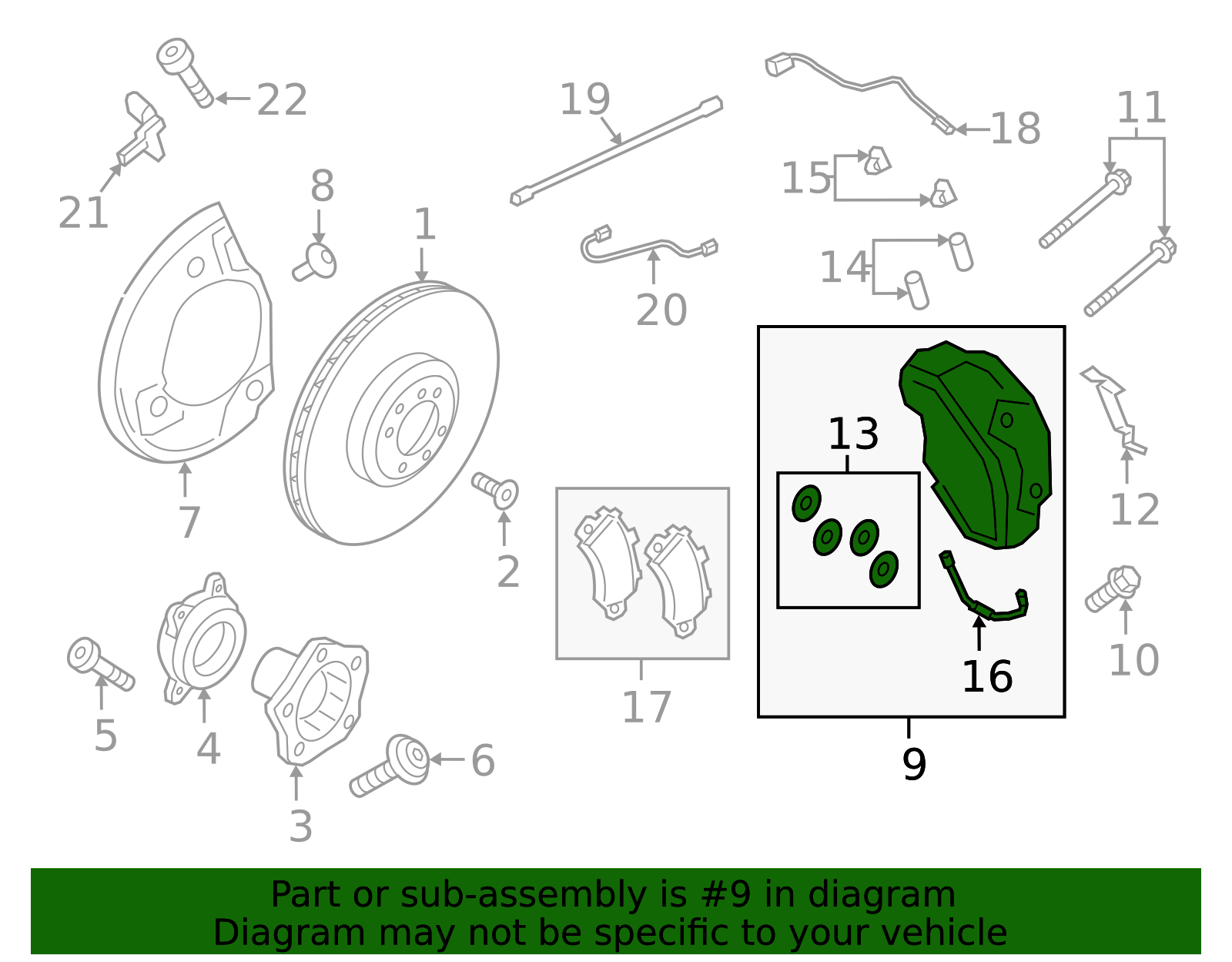 9Y0-615-424-D - Caliper 2019-2023 Porsche Cayenne | OEM Euro Parts