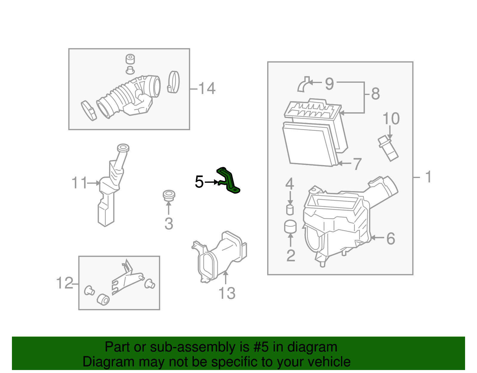 2008-2015 Infiniti Air Cleaner Assembly Mount Bracket 16588-JK20H ...