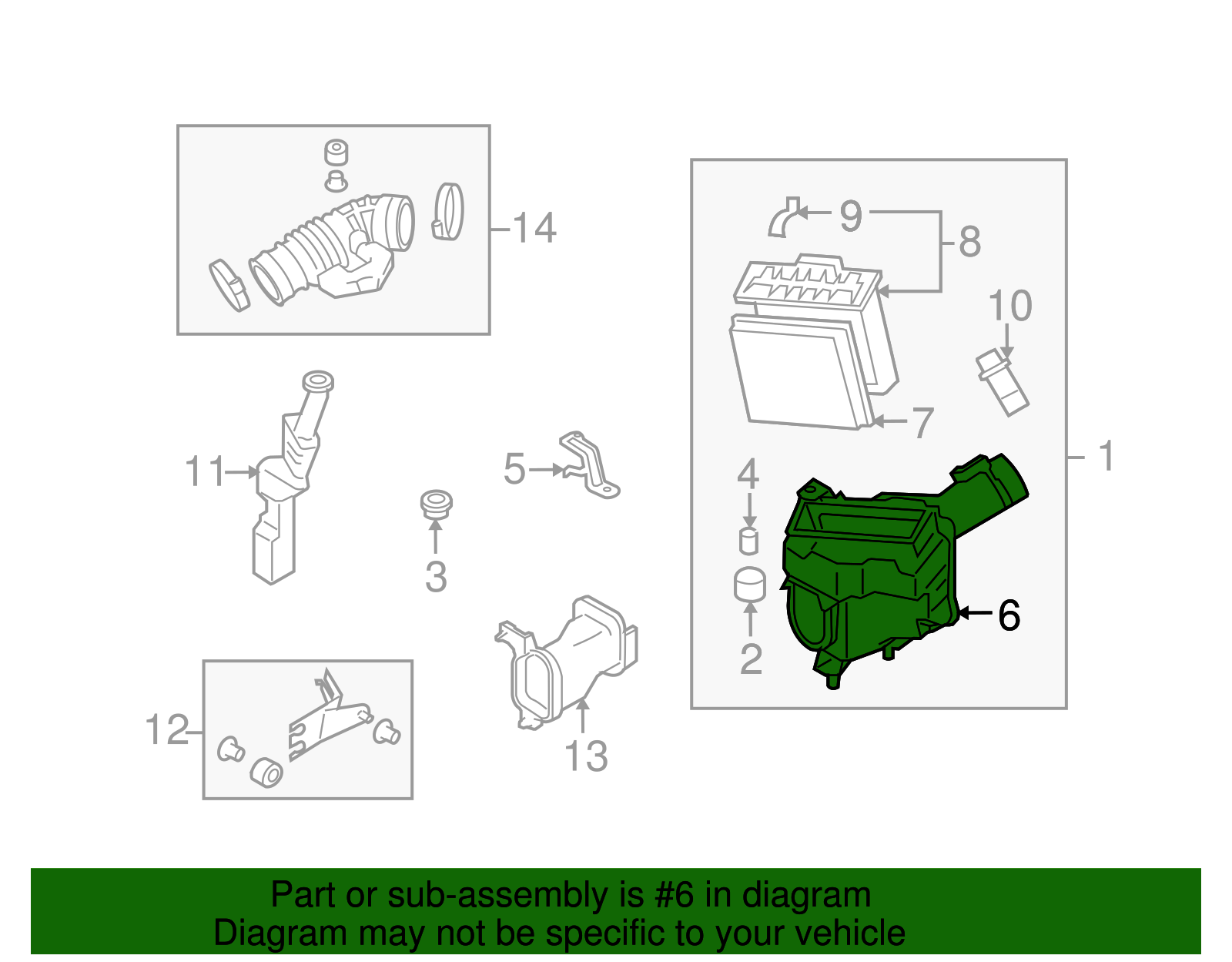 2010-2017 Infiniti Air Cleaner Body 16528-EV10A | INFINITI OF WEST CHESTER