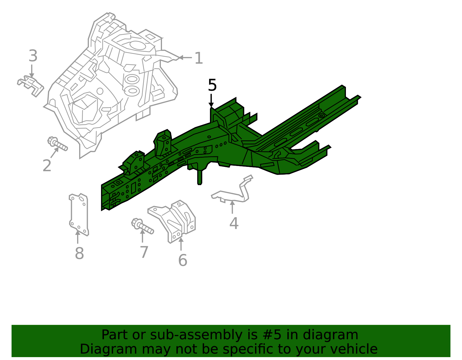 2017-2019 Kia Sportage Rail Assembly - Driver's Side (LH) 64601-D9000 ...