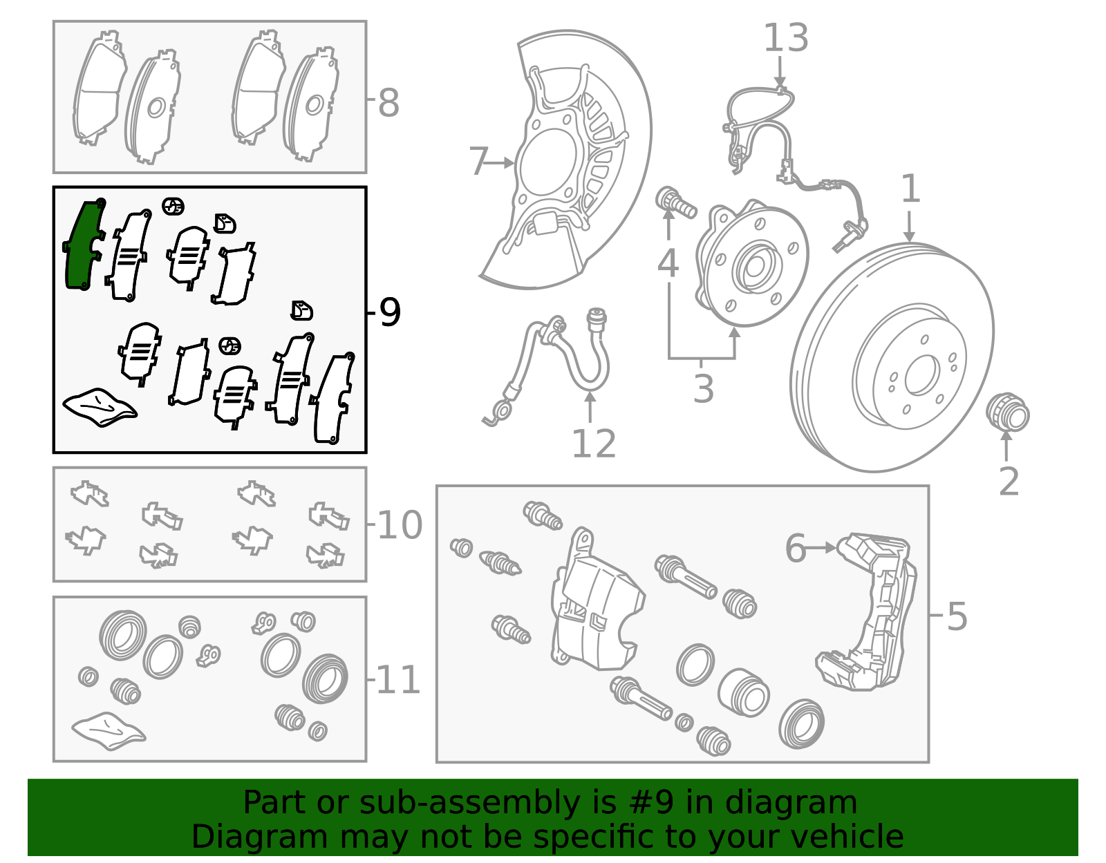 04945-0E071 - Brake Pads Hardware Kit 2018-2025 Toyota | Brantford ...