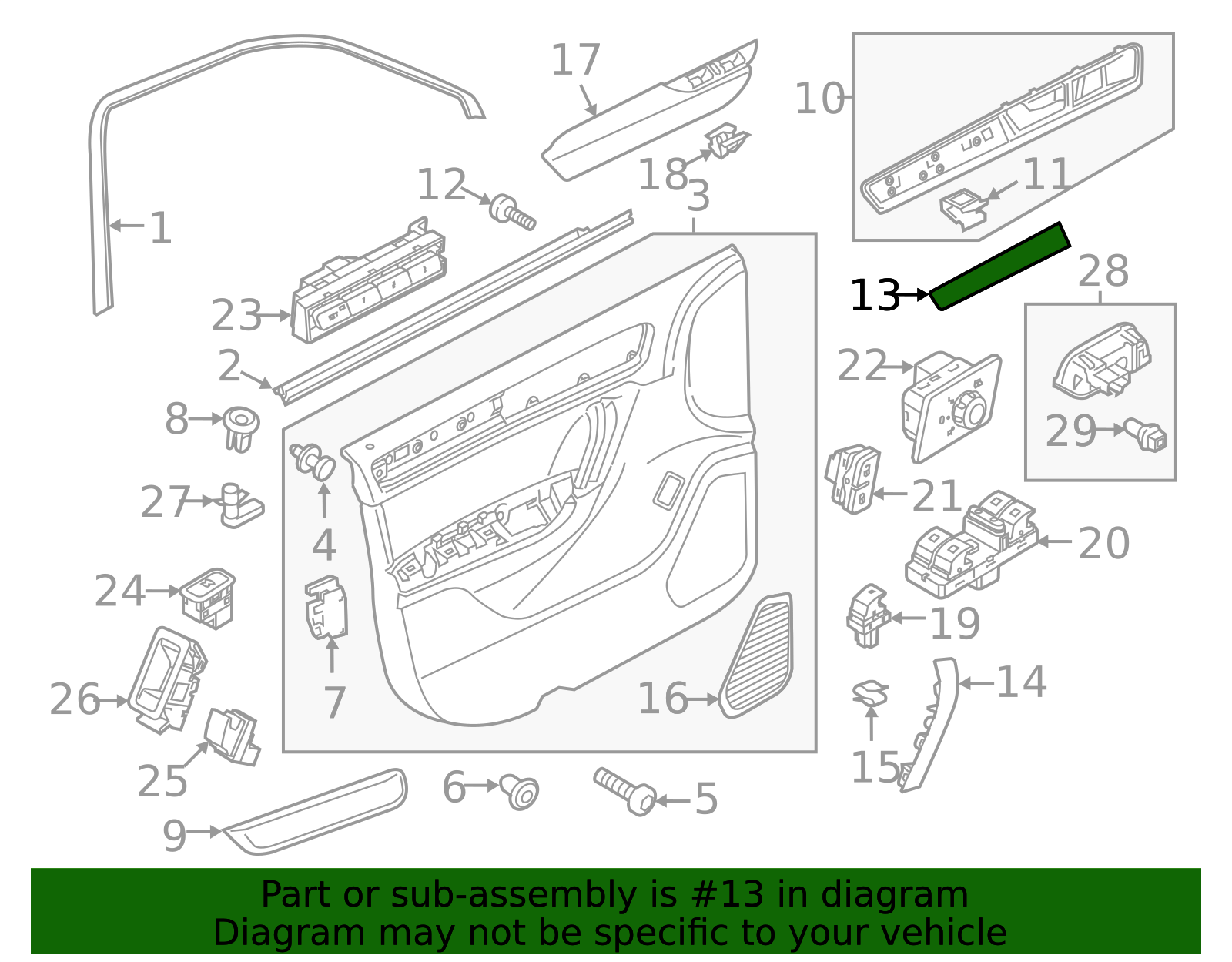 2011-2017 Volkswagen Touareg Insert Panel 7P6-867-439-C-LT5 | VW Direct ...