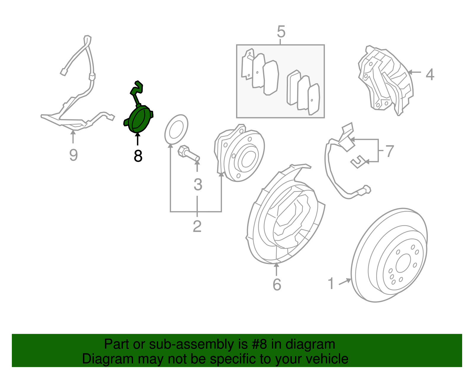 Hyundai - 95680-2P100 - ABS Wheel Speed Sensor - 2012 Hyundai Veracruz ...