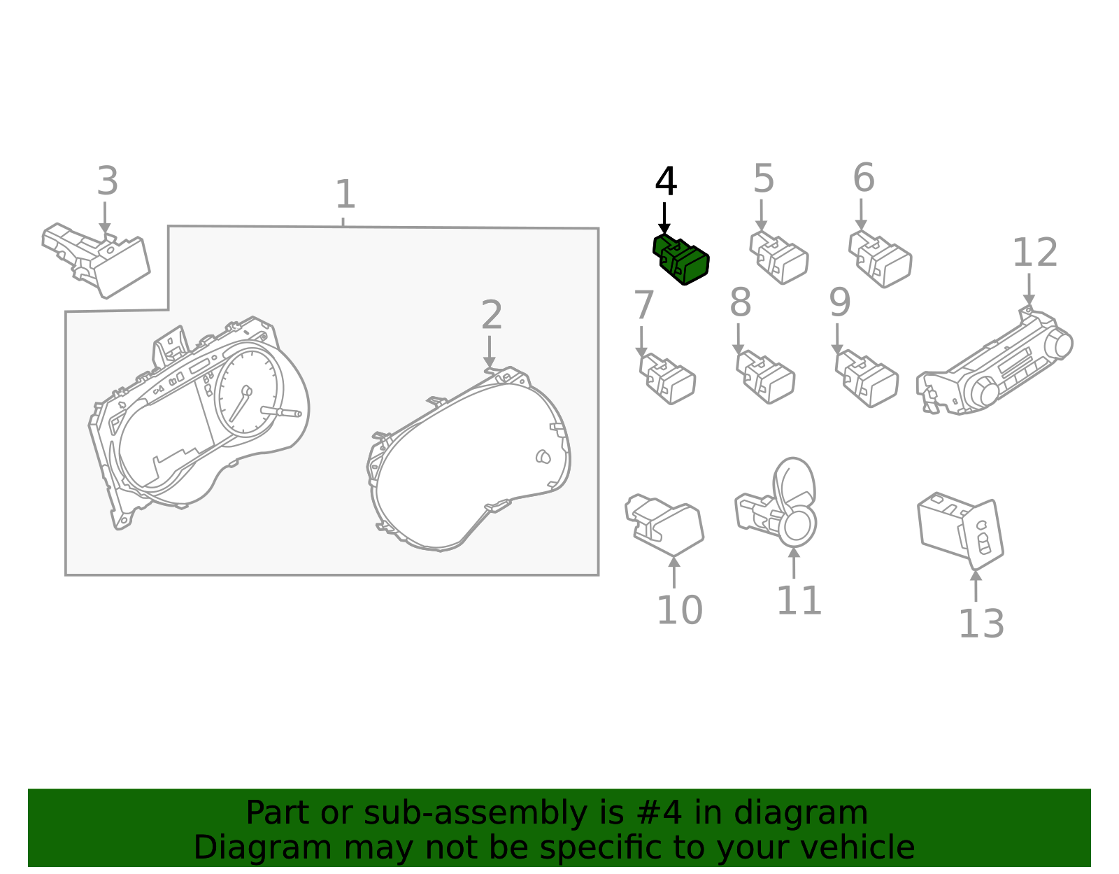 2020-2024 Nissan Versa Switch 25143-5EA1A | Bill Kay Nissan Parts