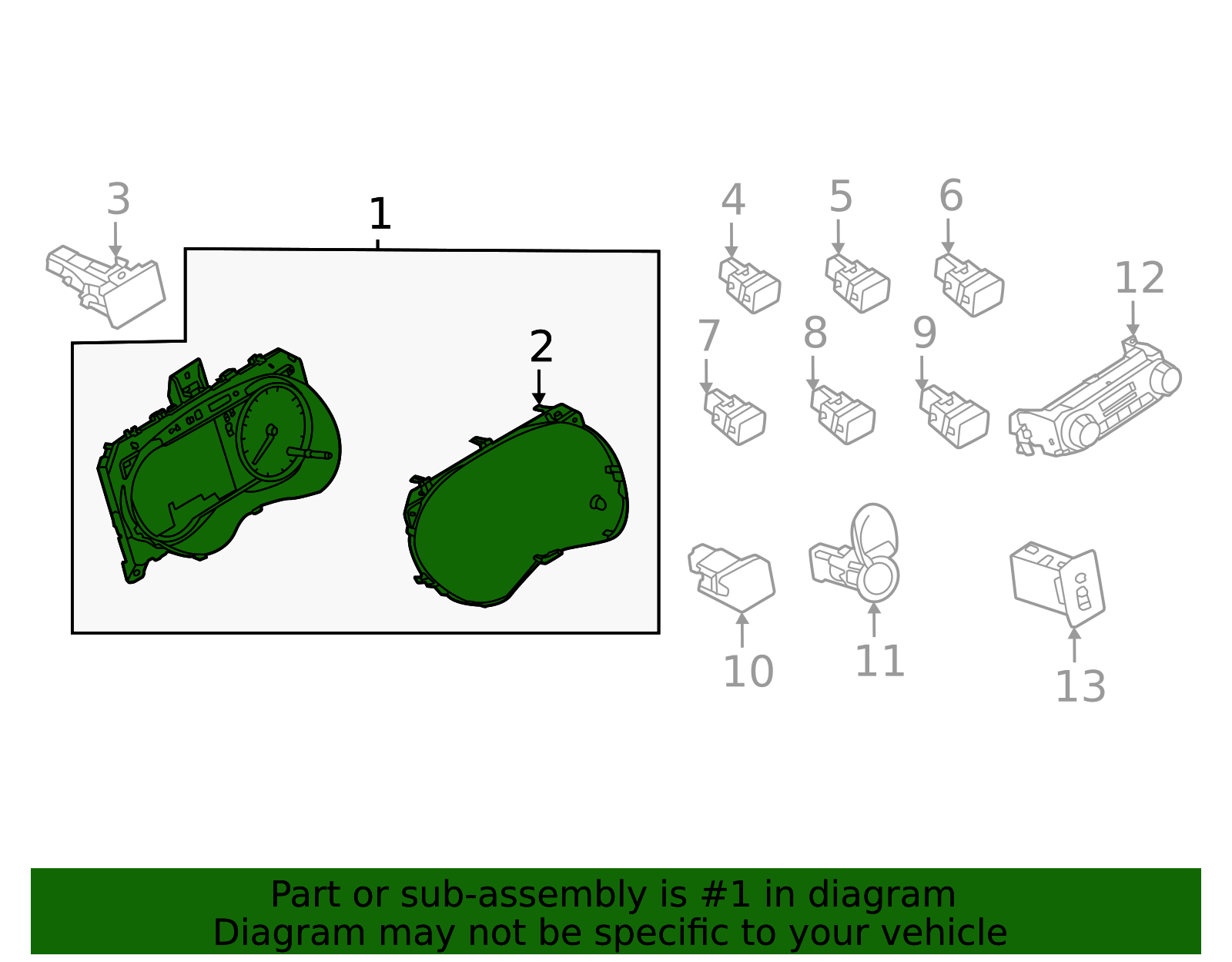 2022-2025 Nissan Versa Cluster Assembly 24810-6EL1A | Bill Kay Nissan Parts