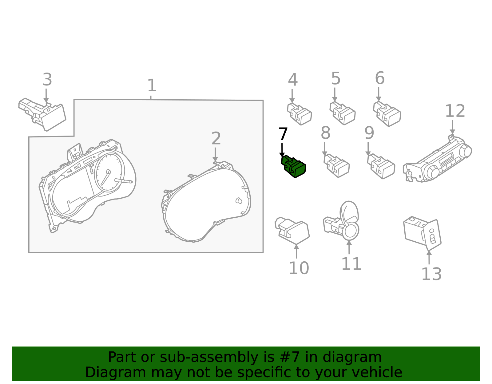 2020-2025 Nissan Switch 25989-5SA0A | Nissan Parts Central