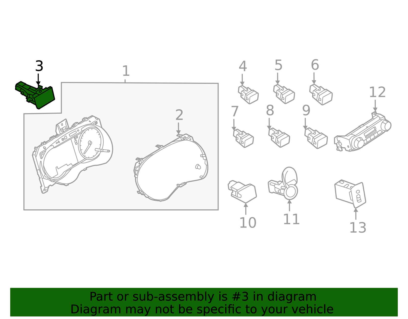 25020-6CA0A - High-Quality Air Bag System Status Indicator for 2019 ...