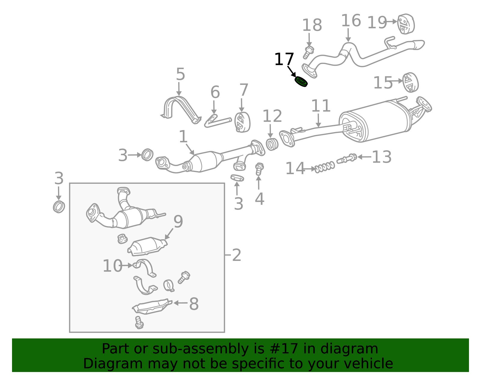 90917-A6001 - Catalytic Converter Gasket 1995-2026 Toyota | Parts ...