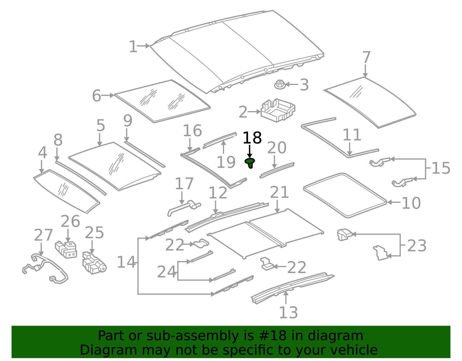 207-784-01-56 - High-Quality Sunroof Deflector Clip for AutoNation Parts
