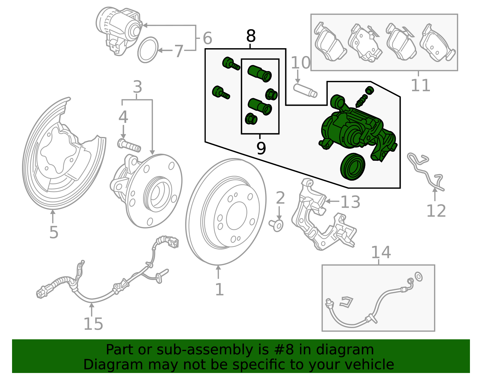 2016-2025 Honda Caliper Sub-assy., L. Rr. 43019-T20-A02 | Honda Factory ...
