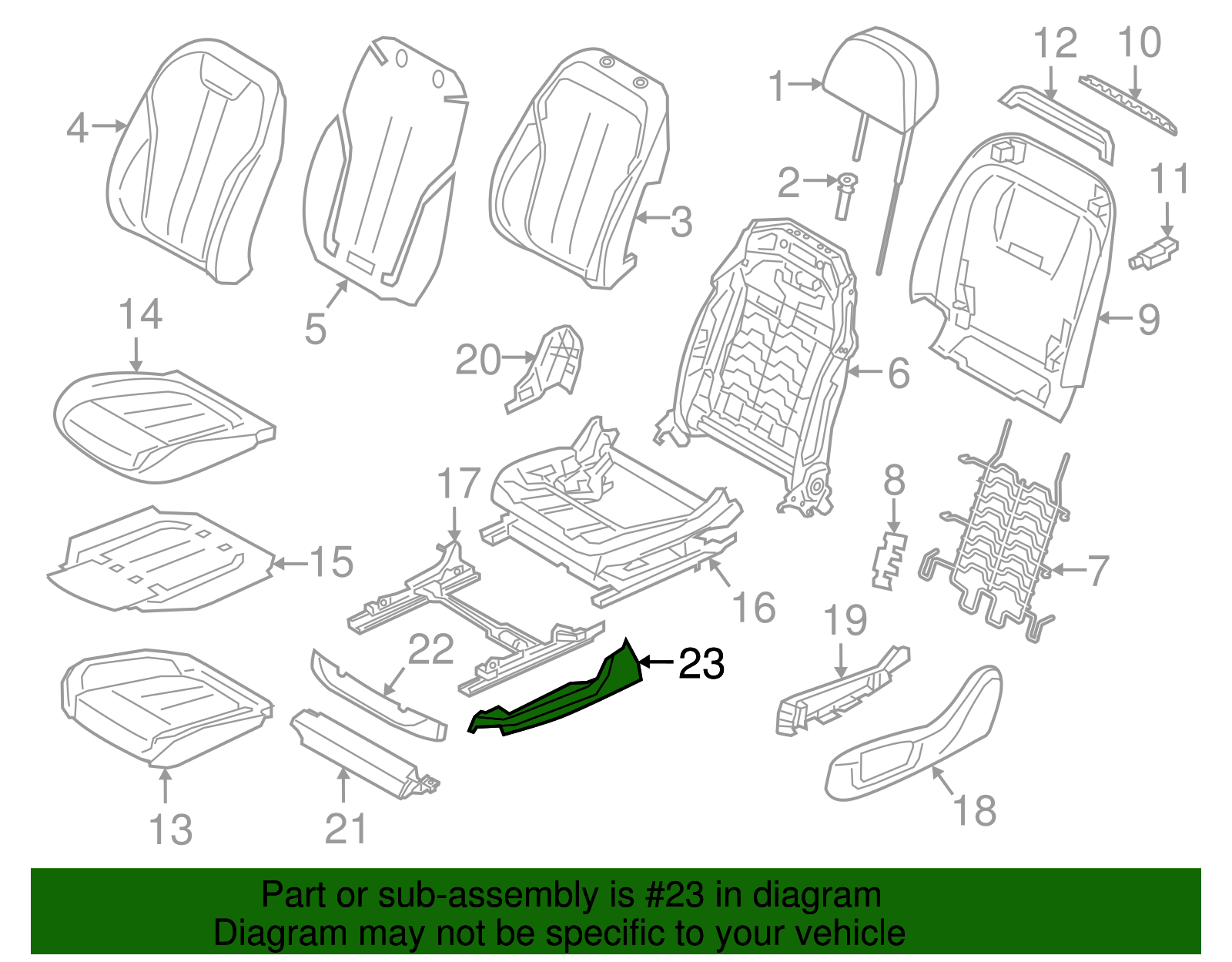 2013-2023 BMW | Track Cover | 52107318987 | BMW OEM Parts Store