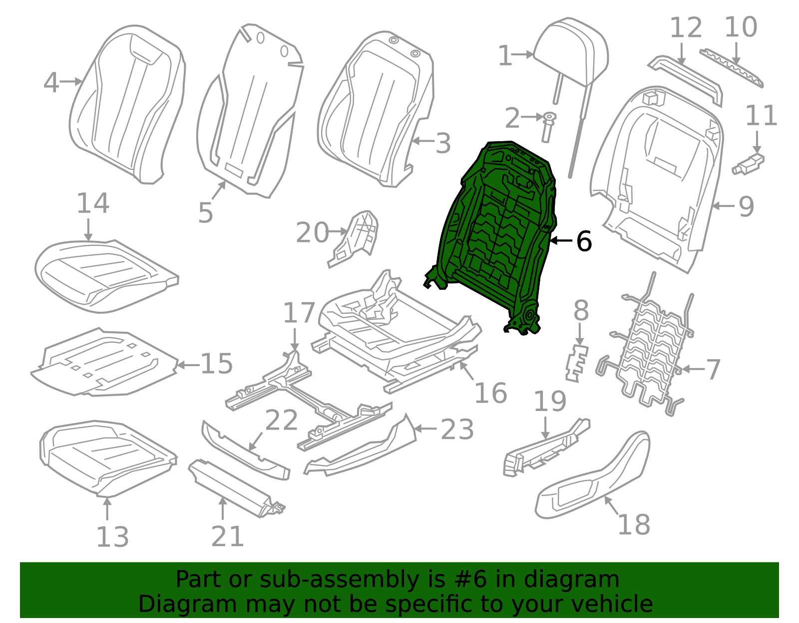 52-10-7-457-276 - High-Quality Seat Back Frame for 2016-2026 BMW ...