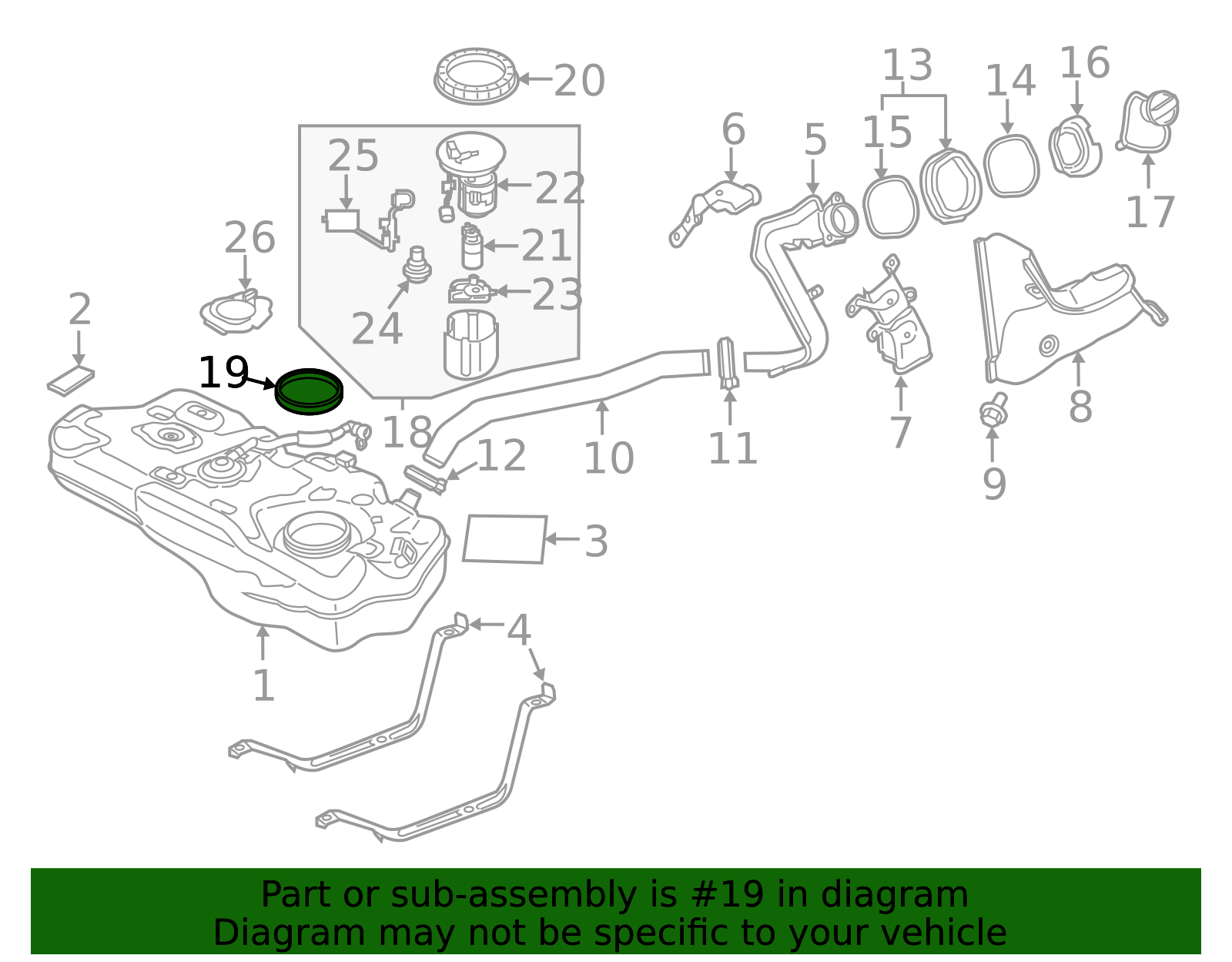 2016-2020 Toyota 2016-2020 Toyota - Fuel Pump Assembly O-Ring 77169 ...