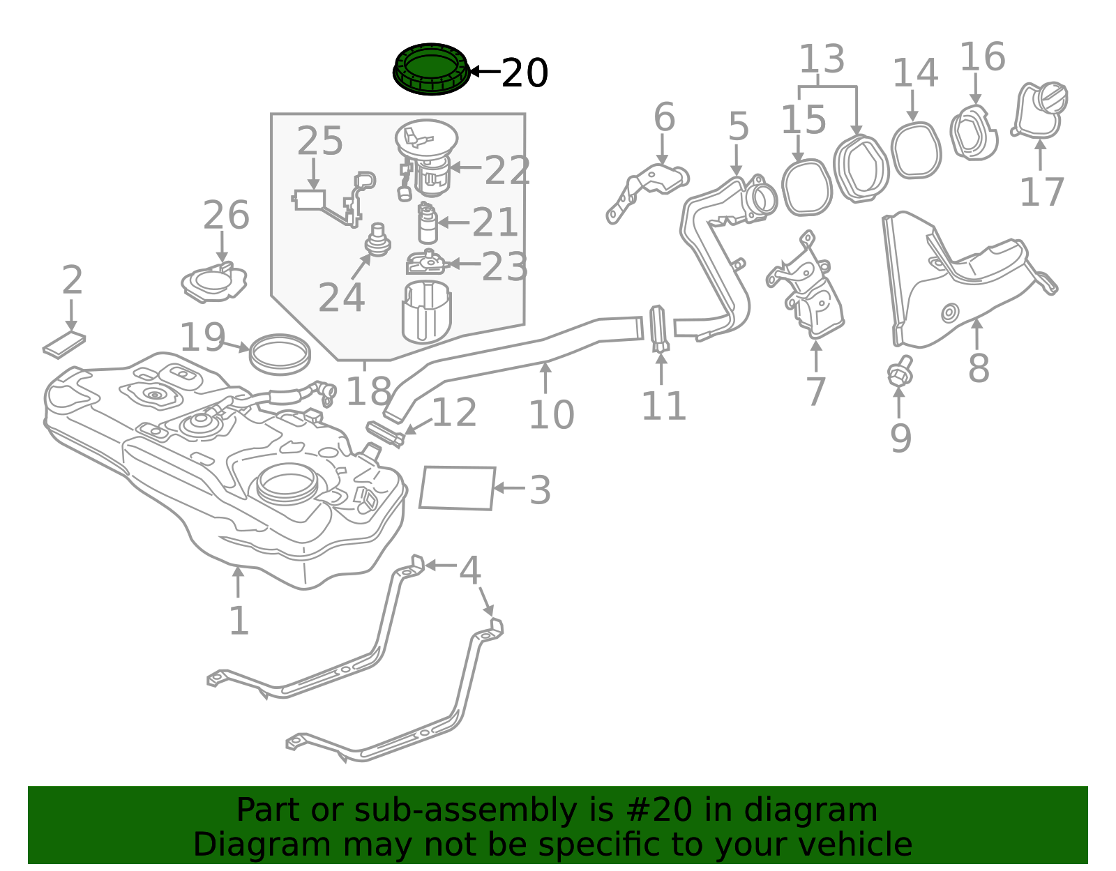 2016-2020 Toyota Fuel Pump Assembly Retainer 77144-WB002 | Toyota Parts ...