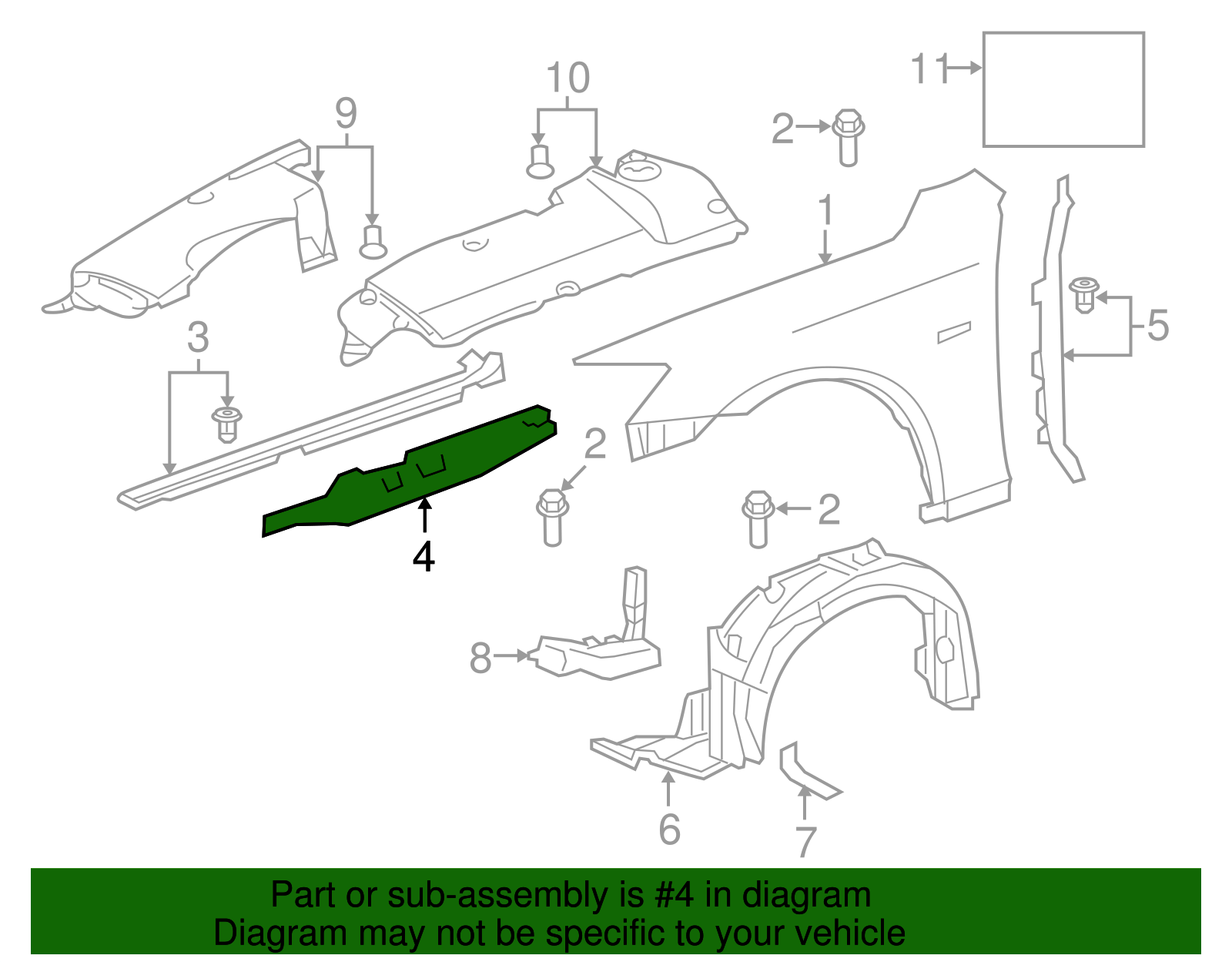 2006-2015 Lexus Fender Protection Film 53824-53010 | OEM Parts Online