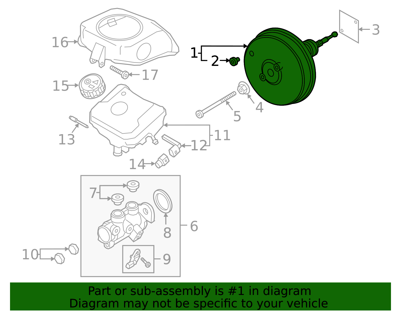 4N0-612-107-D - Brake Booster 2019-2025 Audi | Audi OEM Parts Guy