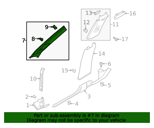 3G8-867-234-A-BR2 - Windshield Pillar Trim 2019-2023 Volkswagen Arteon ...