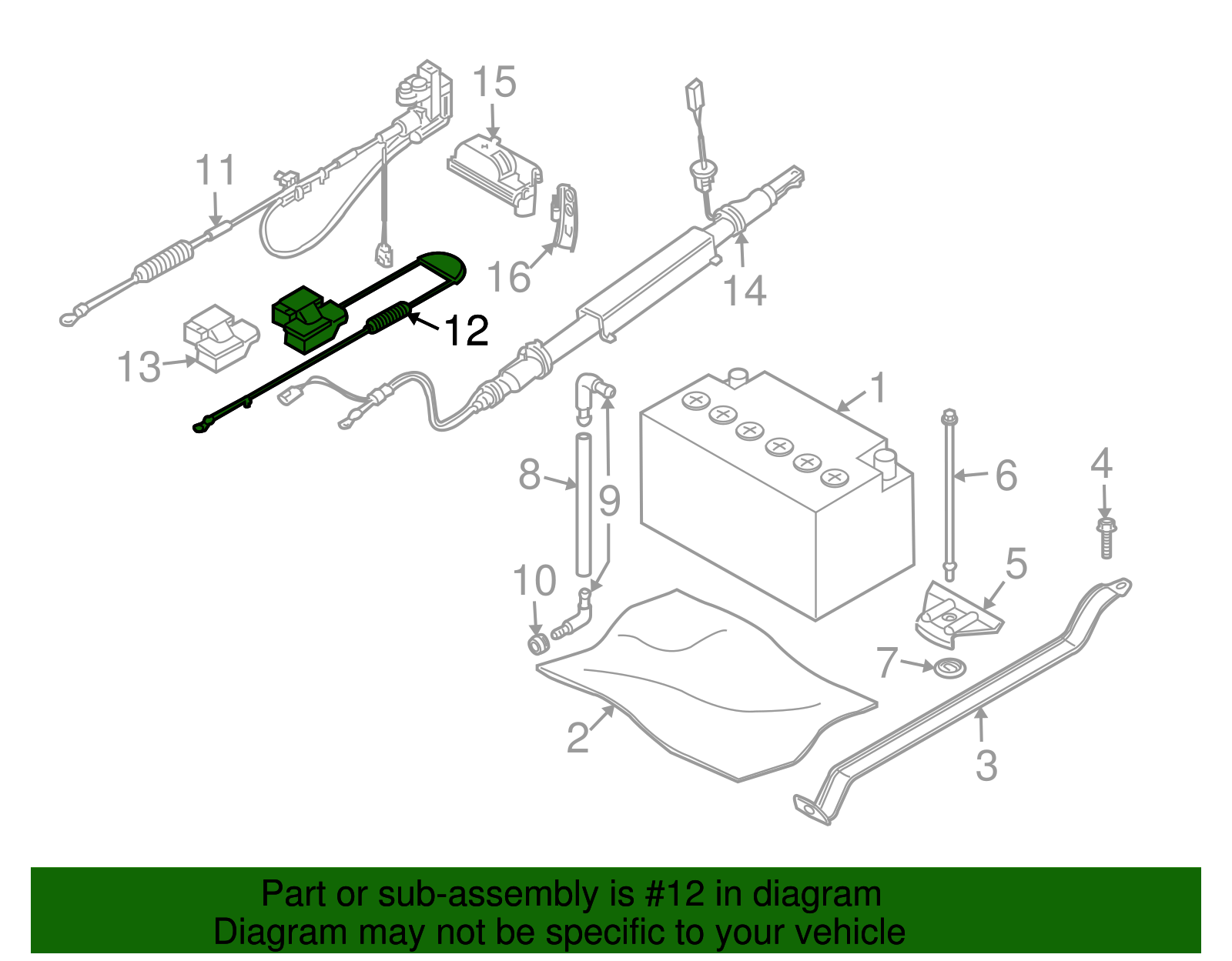 2007-2010 BMW Positive Cable 61-12-6-989-780 | BMW OEM Parts