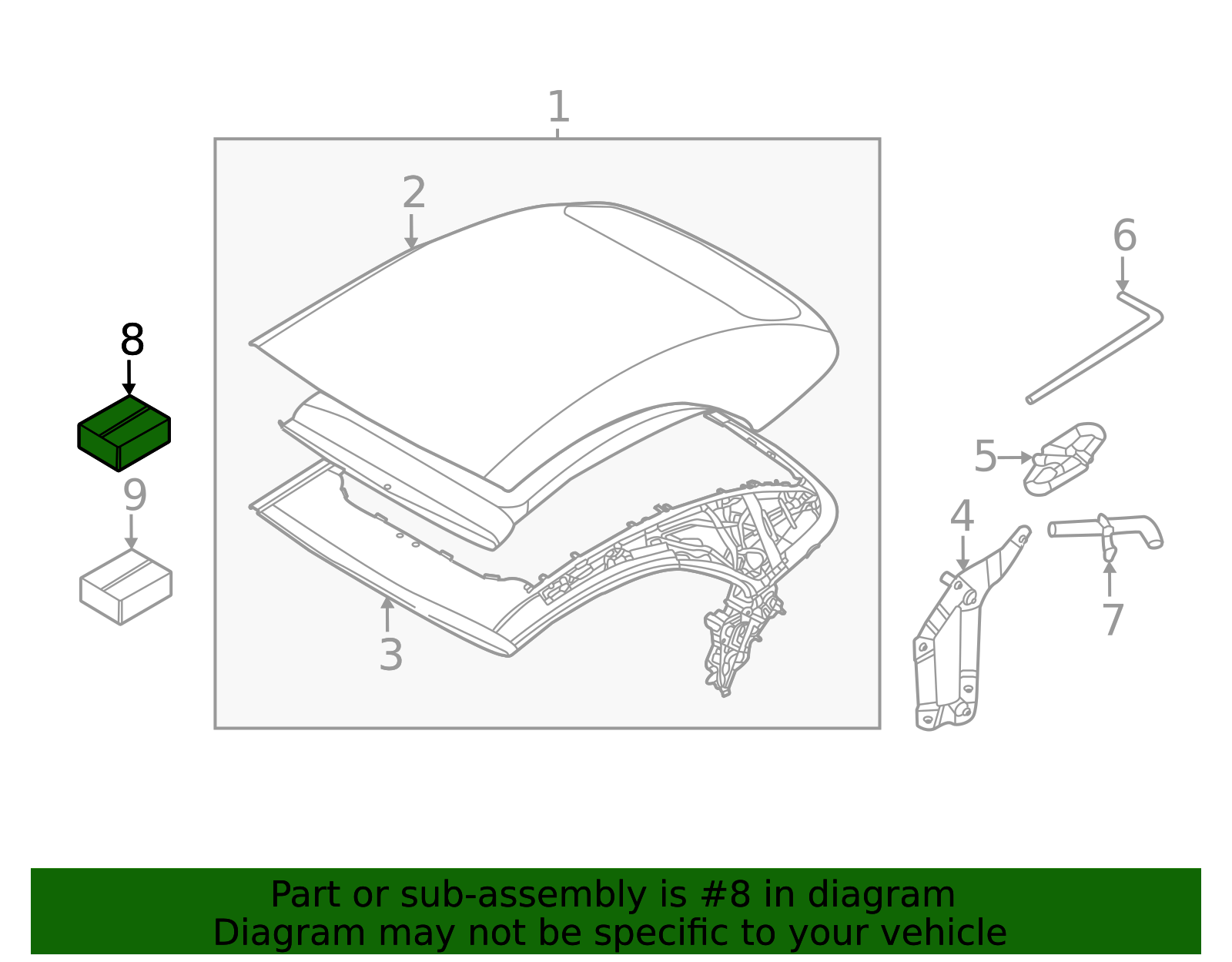 54-34-5-A05-DF1 - High-Quality Convertible Top Tonneau Cover Hardware ...