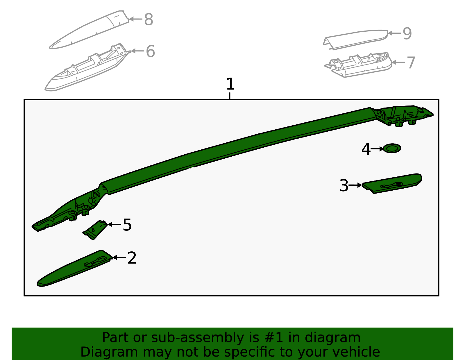 63460-0R030-B1 - High-Quality Roof Luggage Carrier Side Rail for 2013 ...