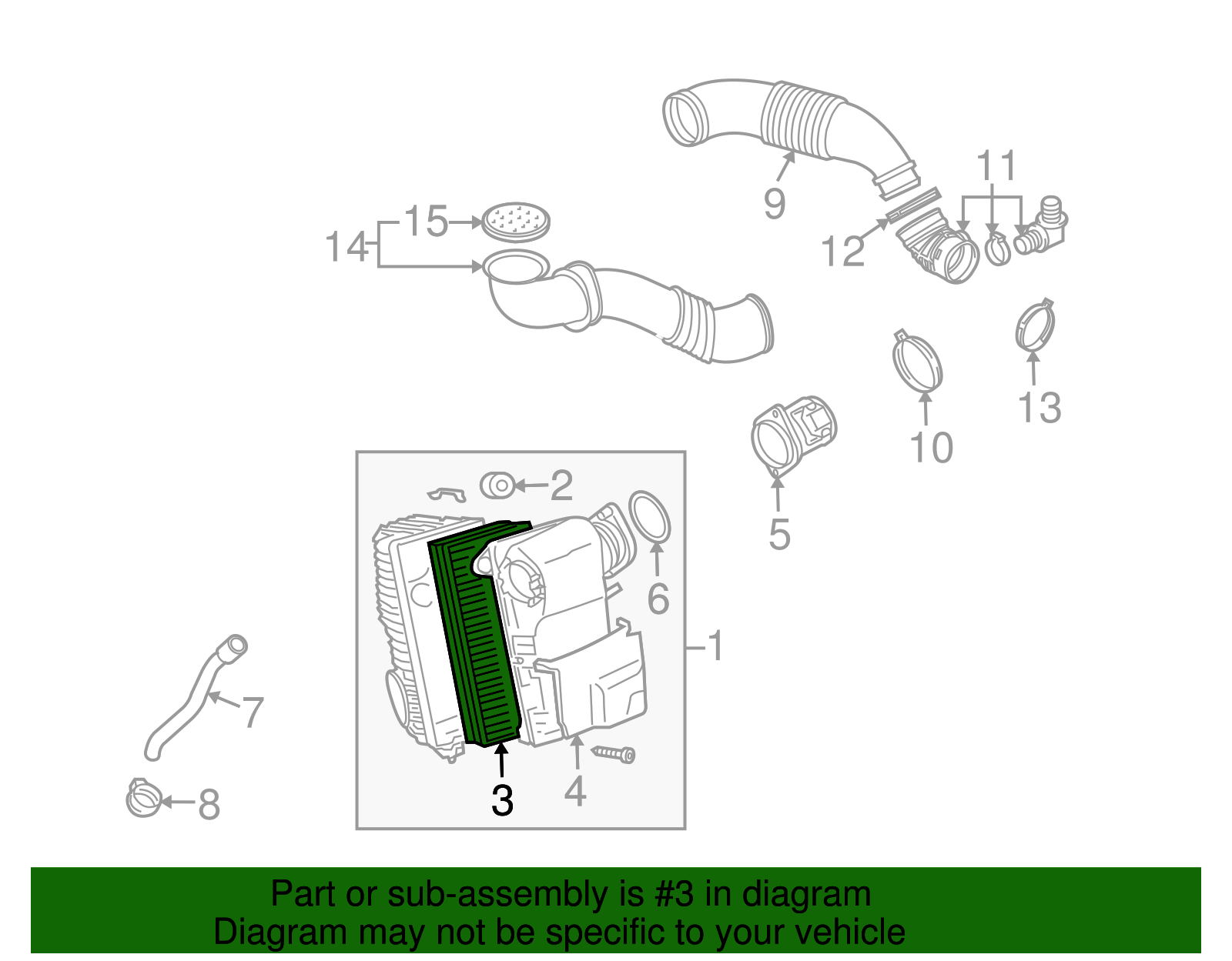 2007-2015 Audi Q7 Filter Element 7L0-129-620-A | Genuine Audi Parts