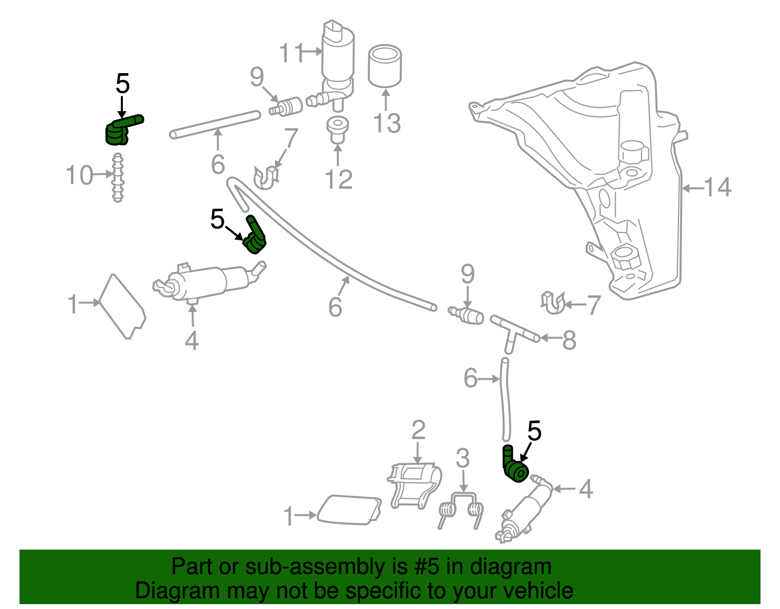 4G0-955-665 - Audi Elbow Headlight Washer Hose Connector 2011-2017 Audi ...