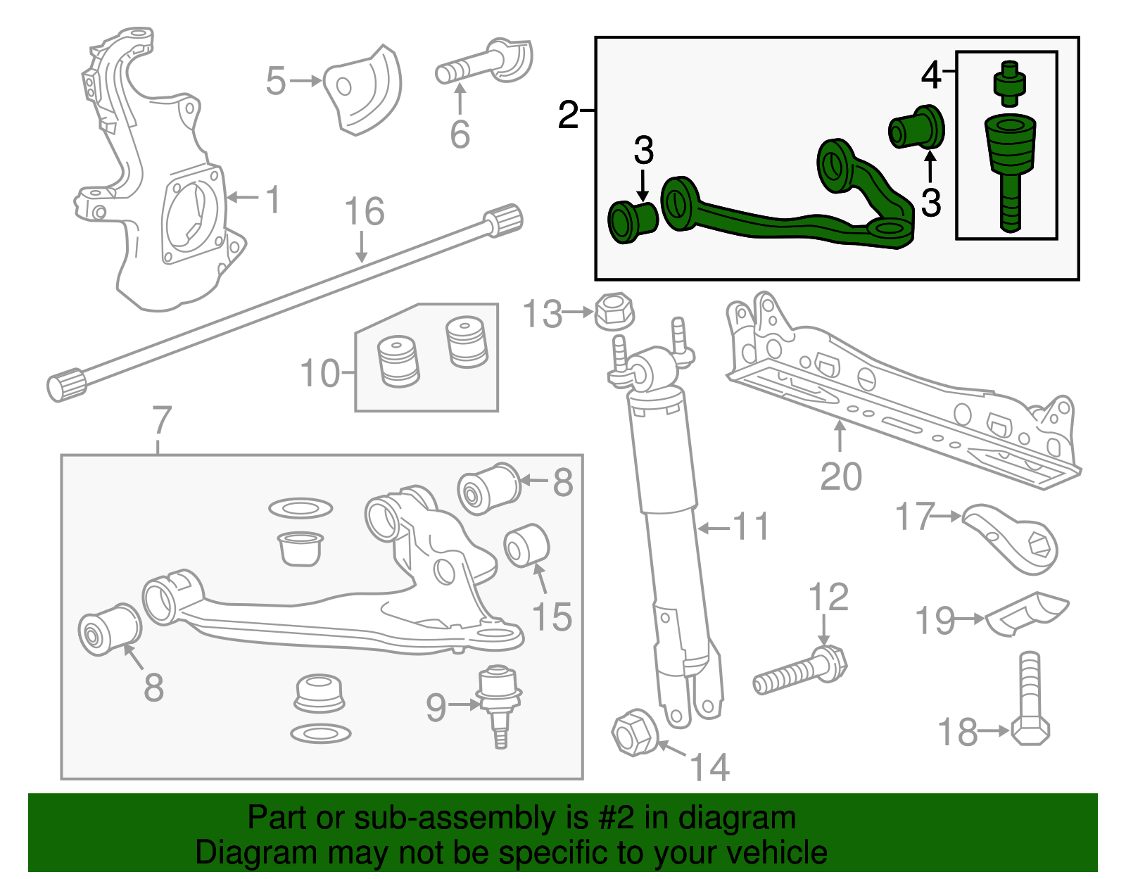 2011-2019 GM Front Upper Control Arm 20924215 GM | GMPartsDirect.com
