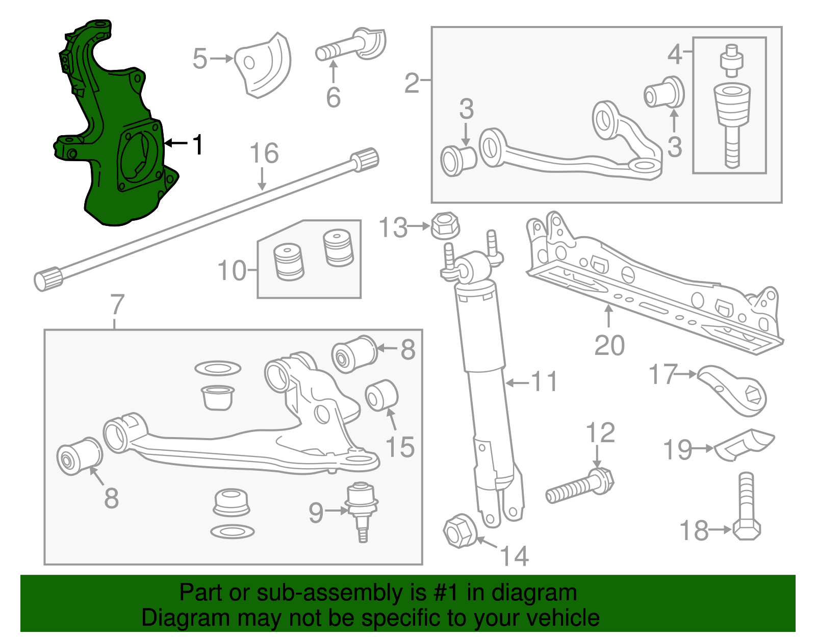 2013-2019 GM Steering Knuckle 84045104 | Capital Chevy Parts