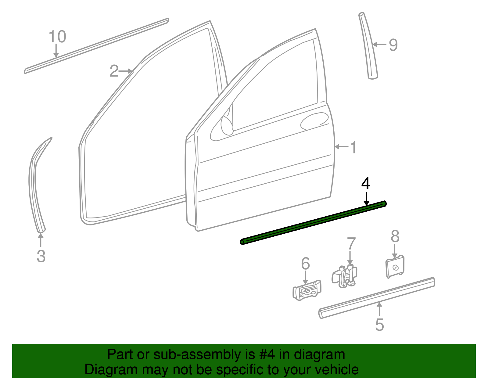 220-690-12-62 - High-Quality Door Shell Seal for 2000-2006 Mercedes ...