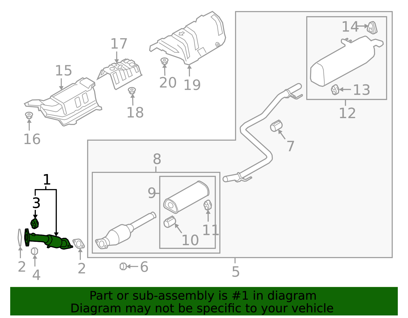 2019-2024 Kia Forte Front Pipe 28610-M7420 | QuirkParts