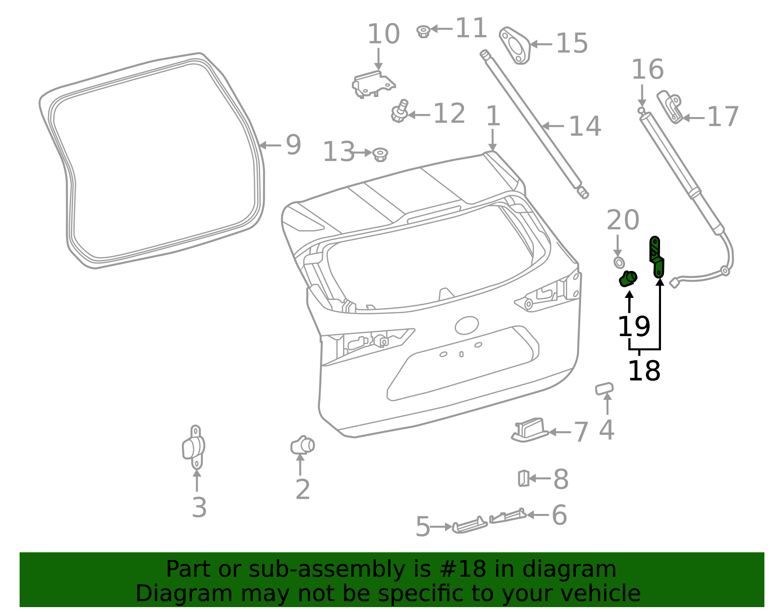 2021-2025 Toyota Highlander Lift Actuator Lower Bracket 68947-0E051 ...