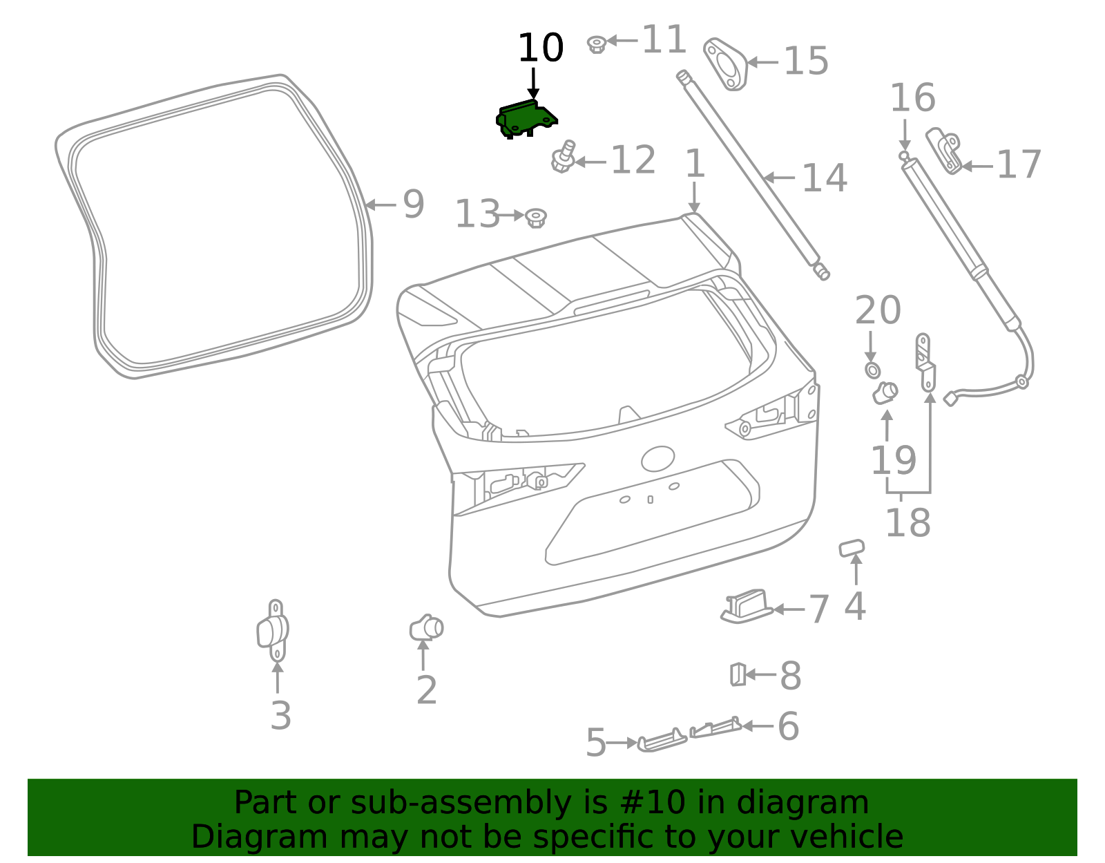 68820-0E230 - Lift-Gate Hinge 2020-2025 Toyota | Toyota Wholesale Parts