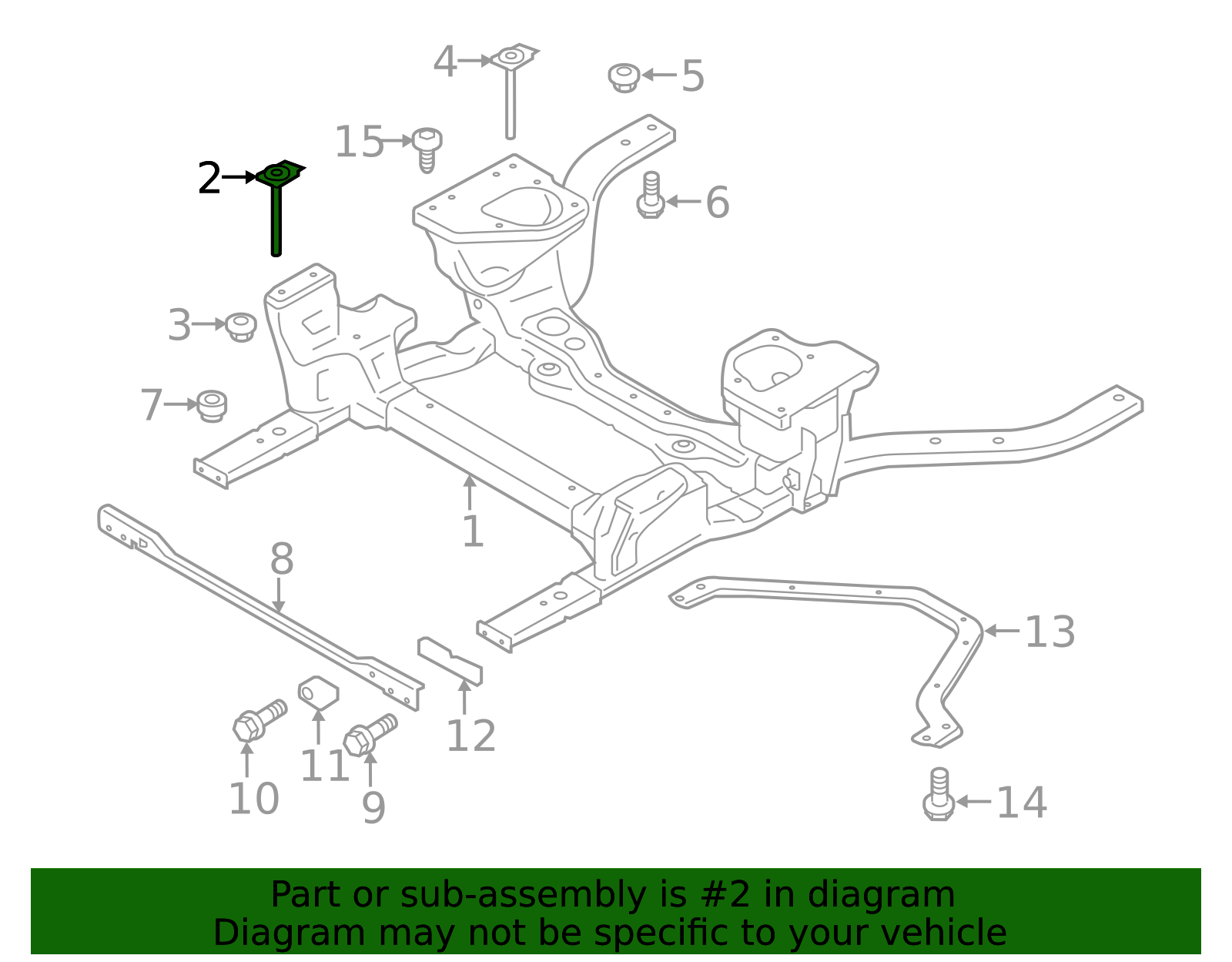 2005-2025 Ford Mustang | Engine Cradle Rear Bolt | W711810-S439 | Walls ...